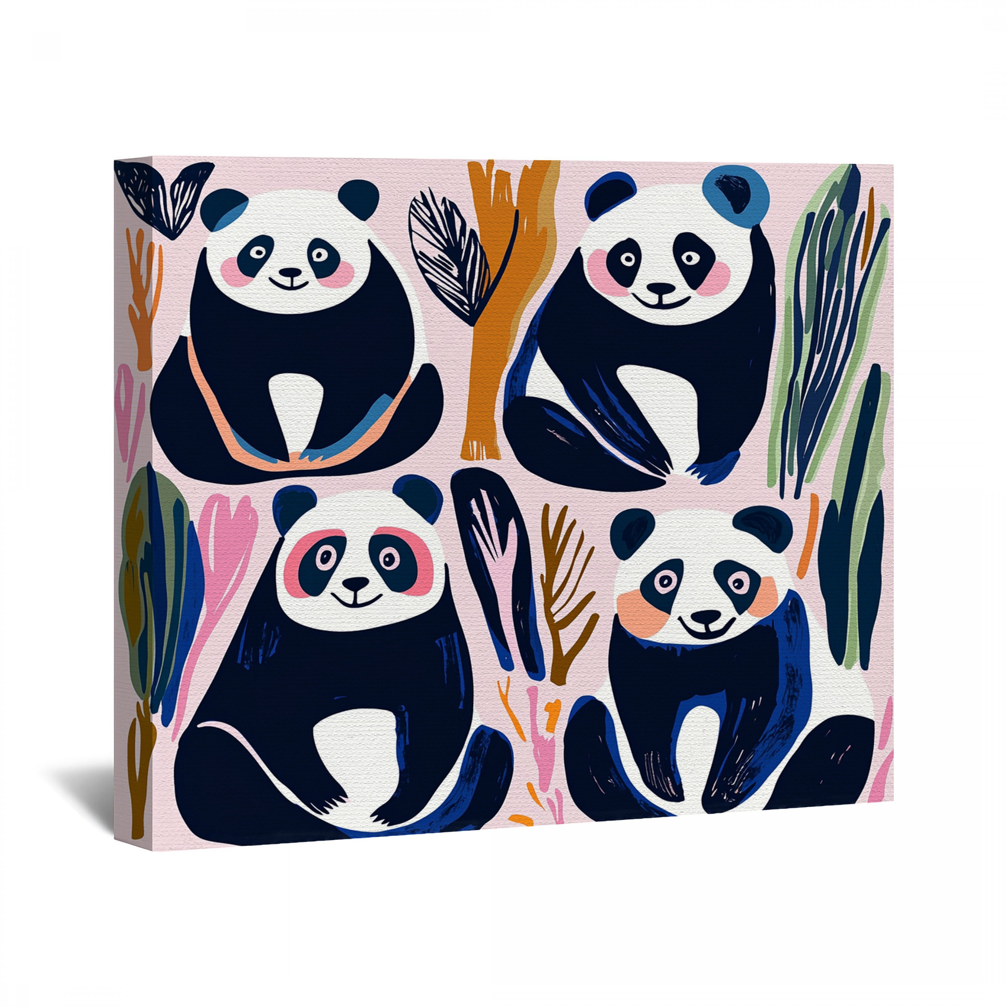George Oliver Pandas Canvas Wrap - Animal Wall Decor | Wayfair