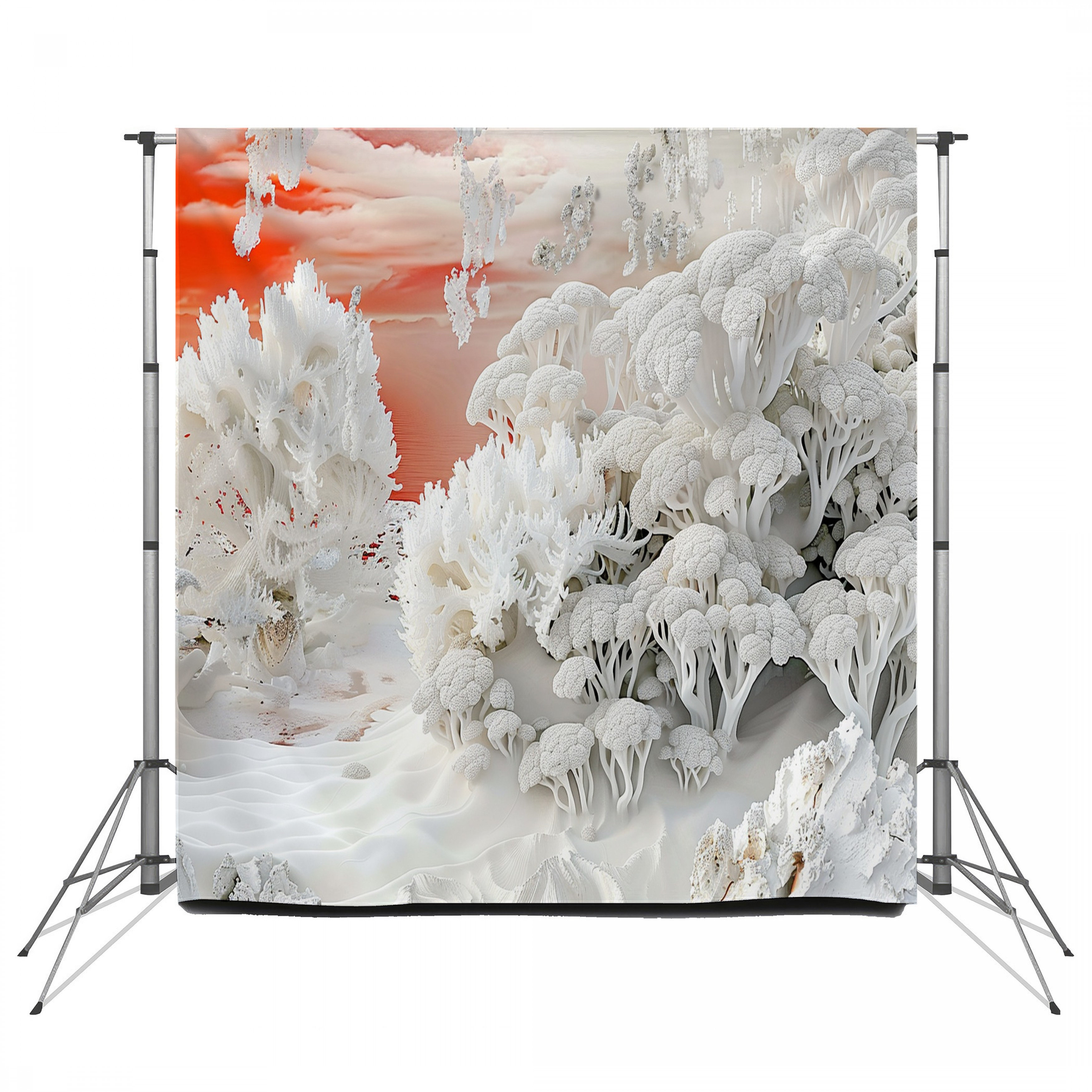 VisionDecor Coral Backdrop Nature Large Elegant Photo Backdrop ...