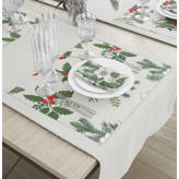 The Holiday Aisle® Rectangle Embroidered Christmas Polyester Table ...