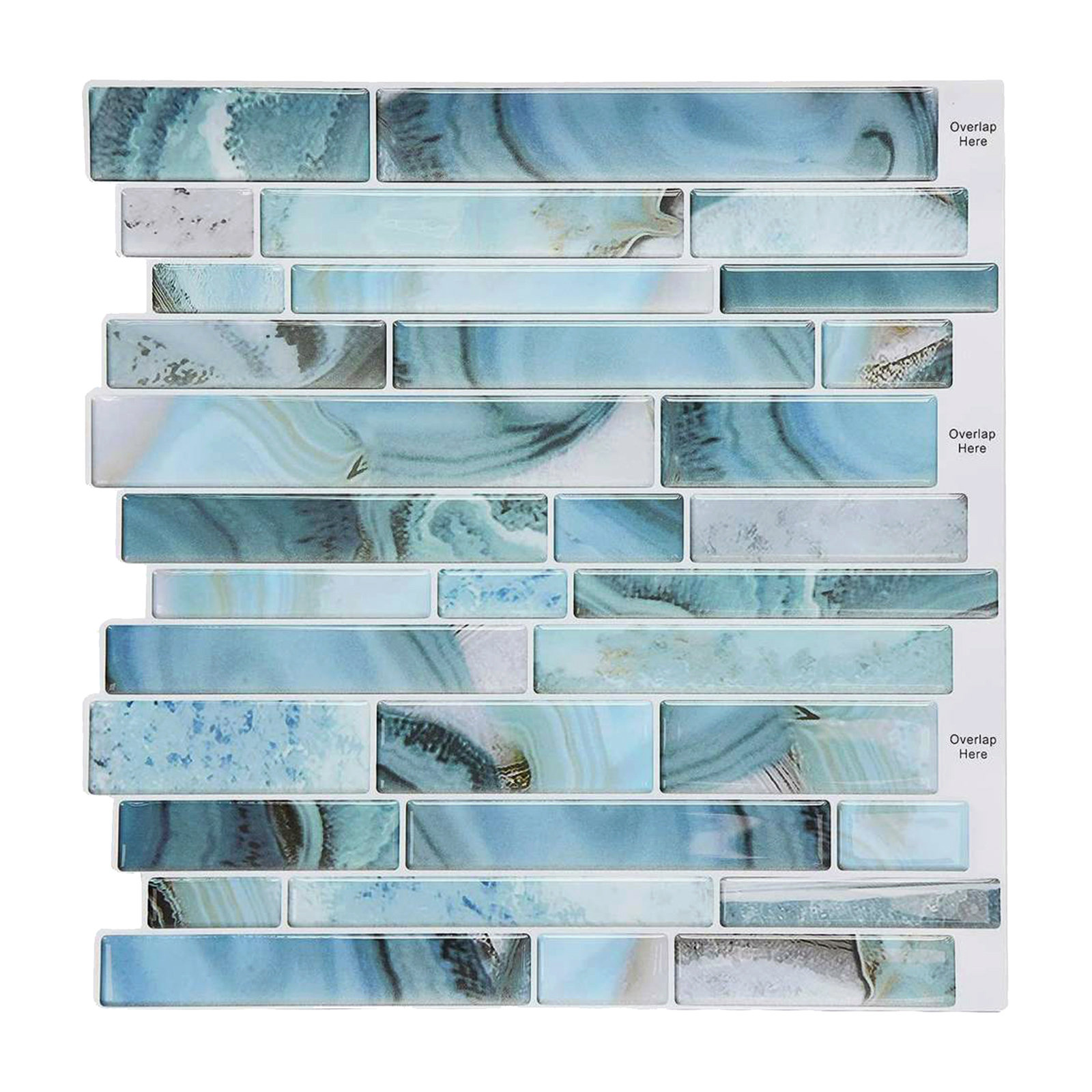 HOMEART 12 W x 12 L Peel and Stick Backsplash Subway Tile (Set of 10 ...