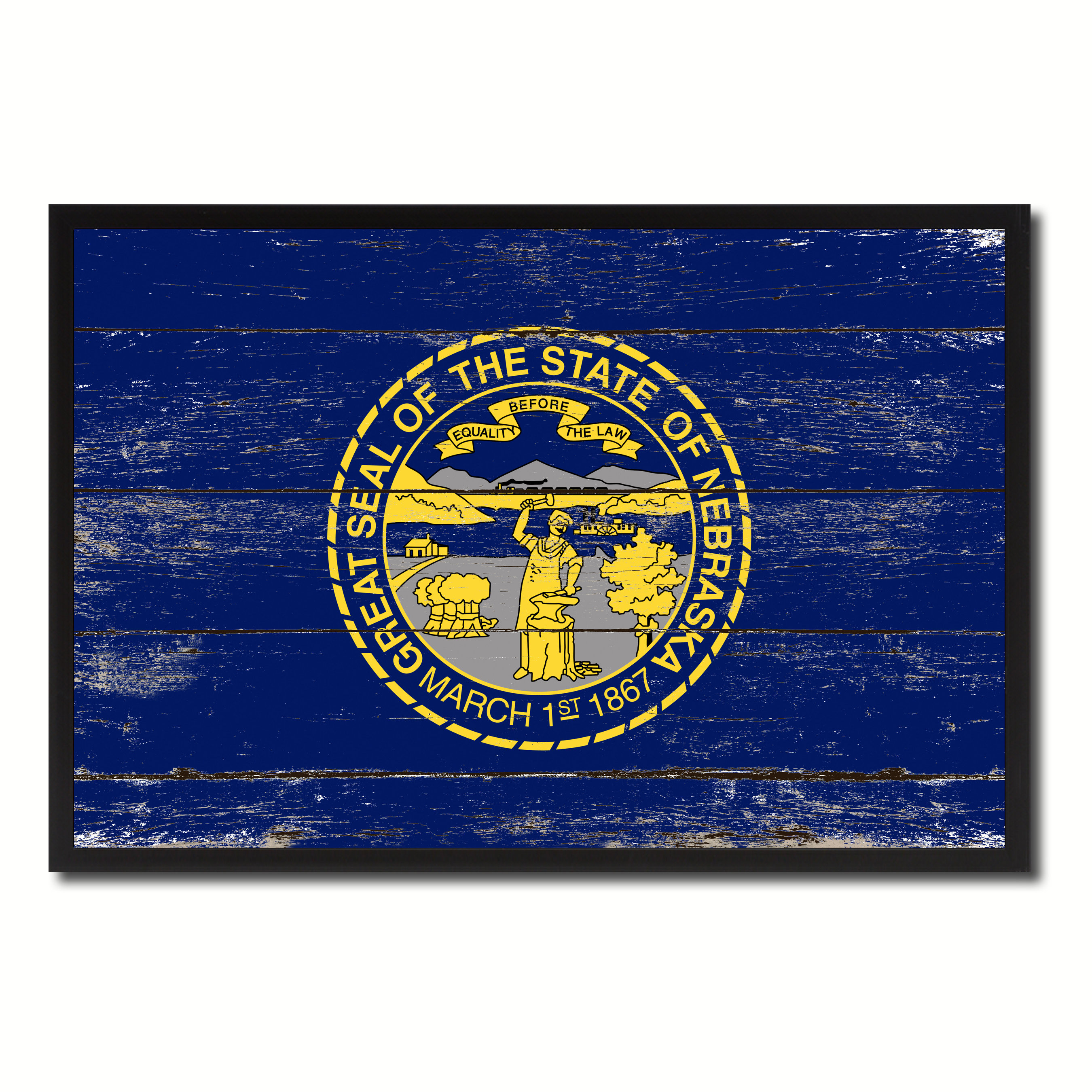 Spot Color Art Nebraska State Flag Canvas Print, 22x29 | Wayfair