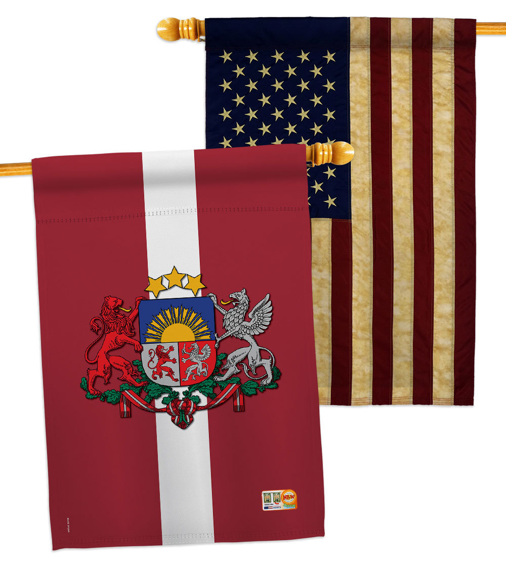 Breeze Decor Latvia House 2-Sided Polyester 4 x 3 ft. House Flag | Wayfair