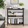 Ophelia & Co. Wooden Shelf Bookcase 3-Tier Open Bookshelf W/X-Design ...