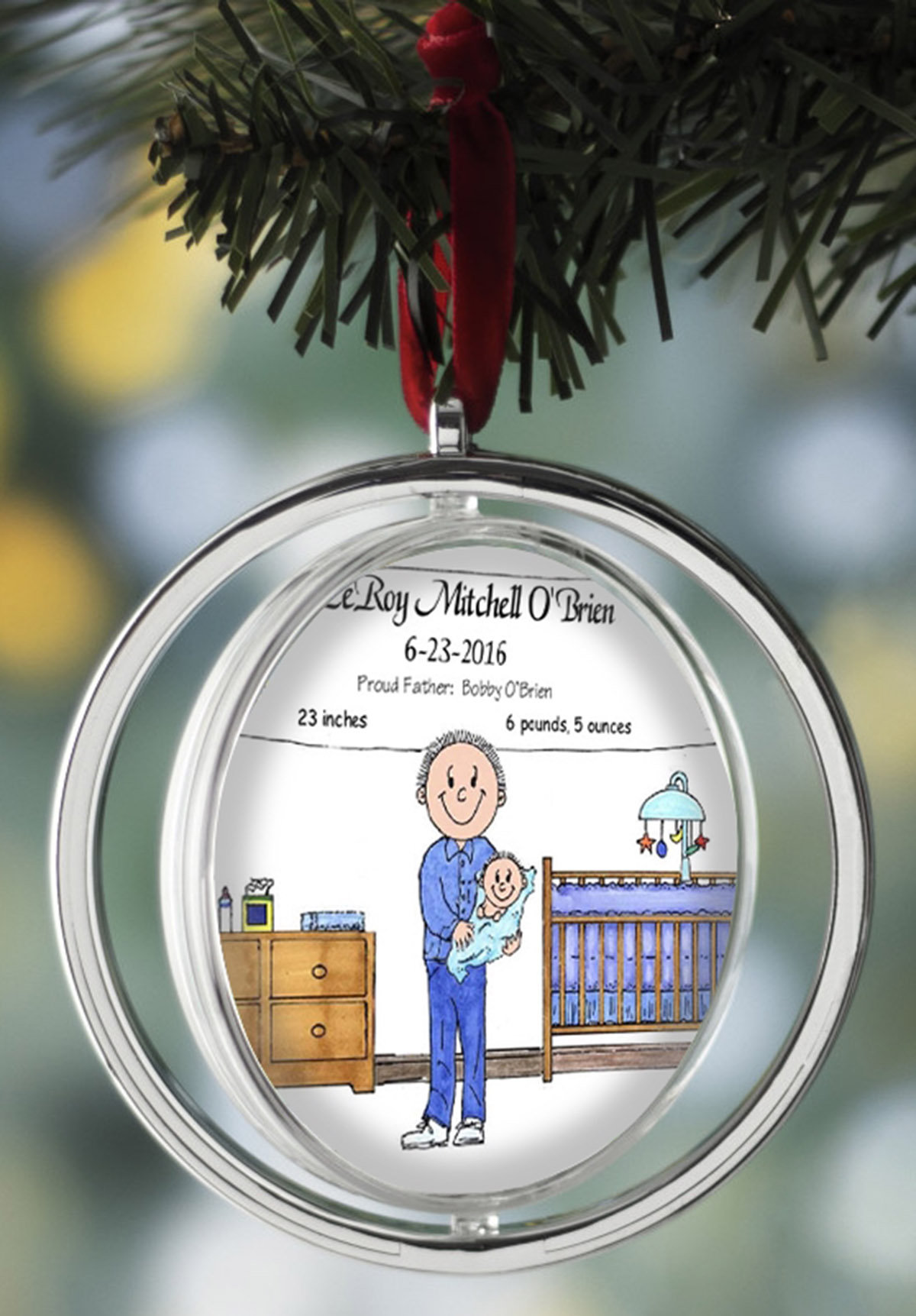 Printed Perfection Personalized New Baby Boy - Single Dad Double Sided ...
