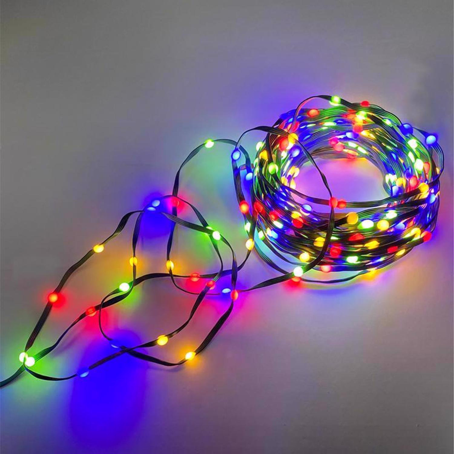 Celebrations Platinum LED RGB 100 ct String Christmas Lights 16.5 ft ...
