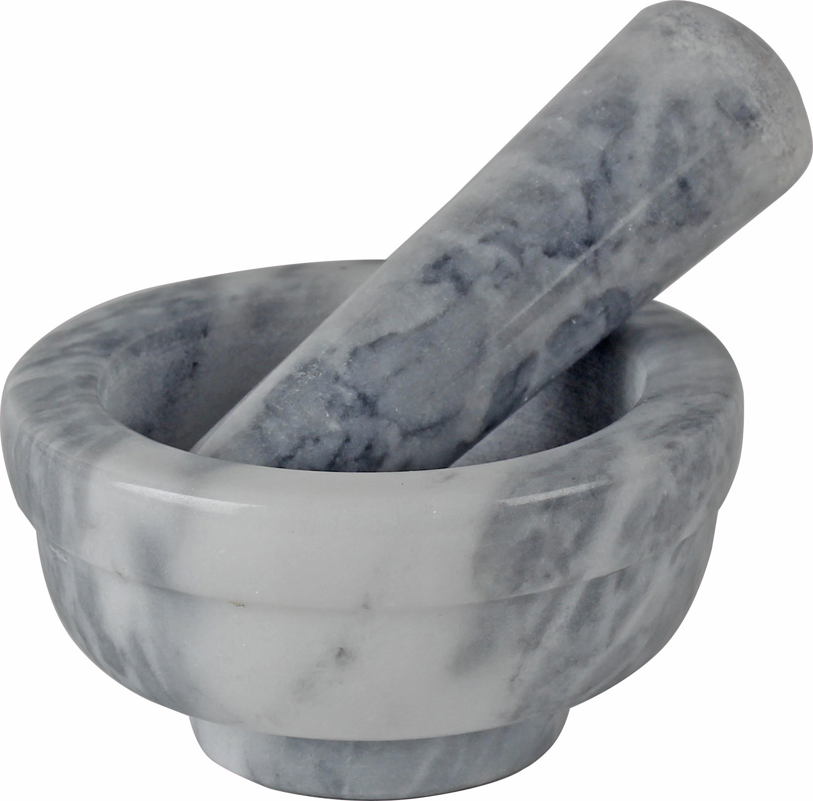 HomeItUSA Mortal and Pestle with White Marble Finish Set Use to Grind ...