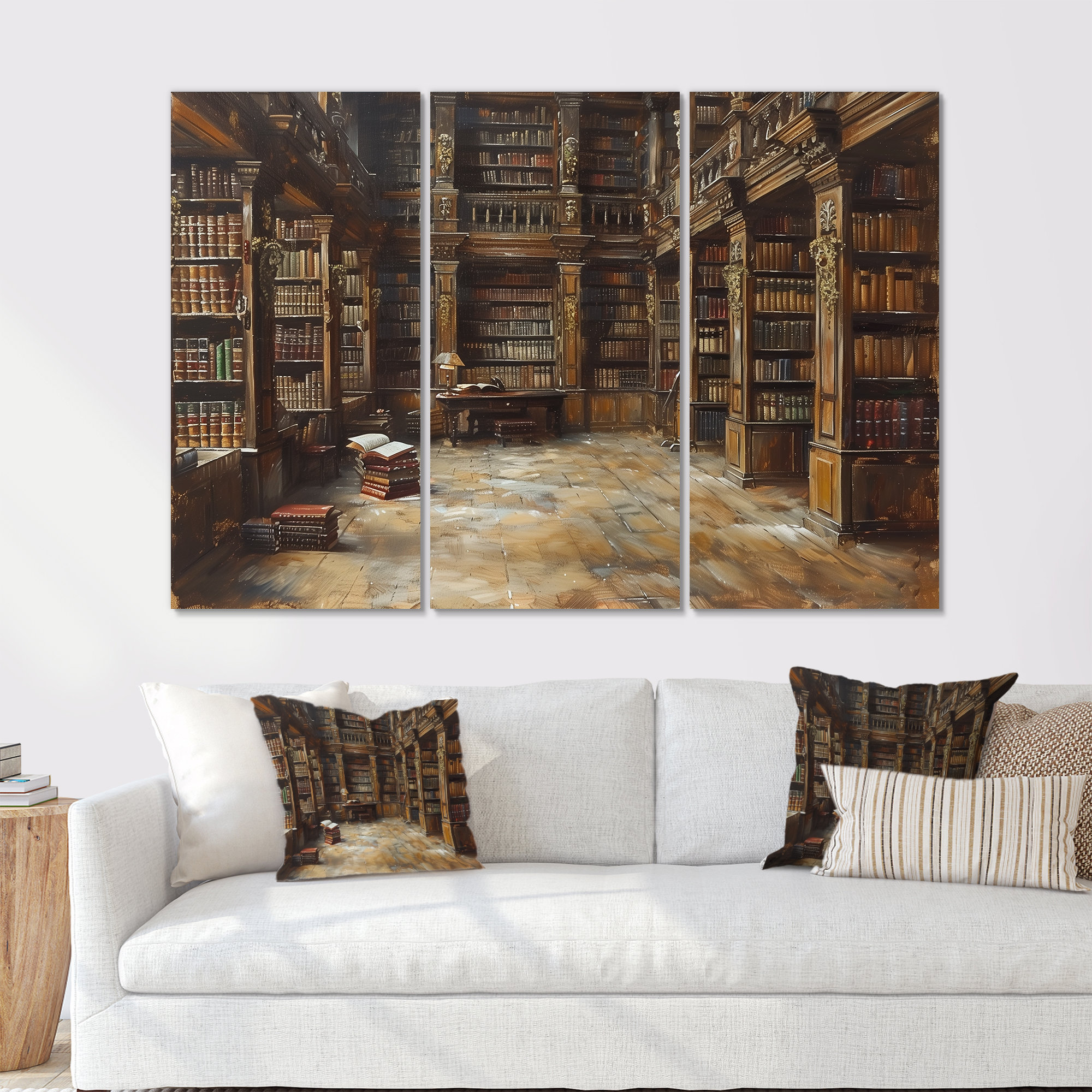 Darby Home Co Brown Beige Vintage Library Books II - Libraries Wall Art ...
