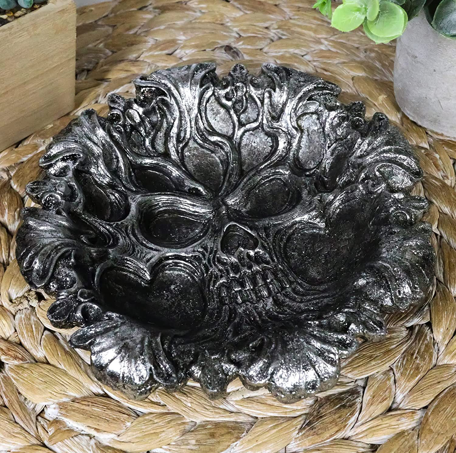 Trinx Baroque Tree Of Death Skull Dish For Coins Keys Organizer ...