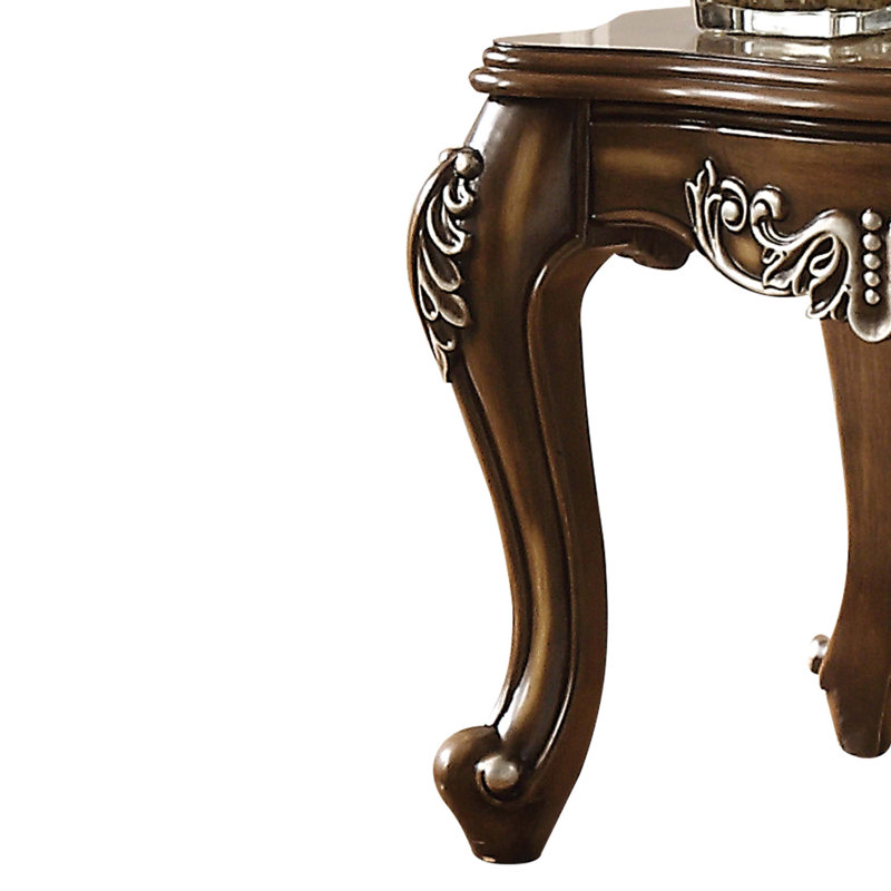 Blendoi Brooke Antique Oak End Table with Queen Anne Legs | Wayfair
