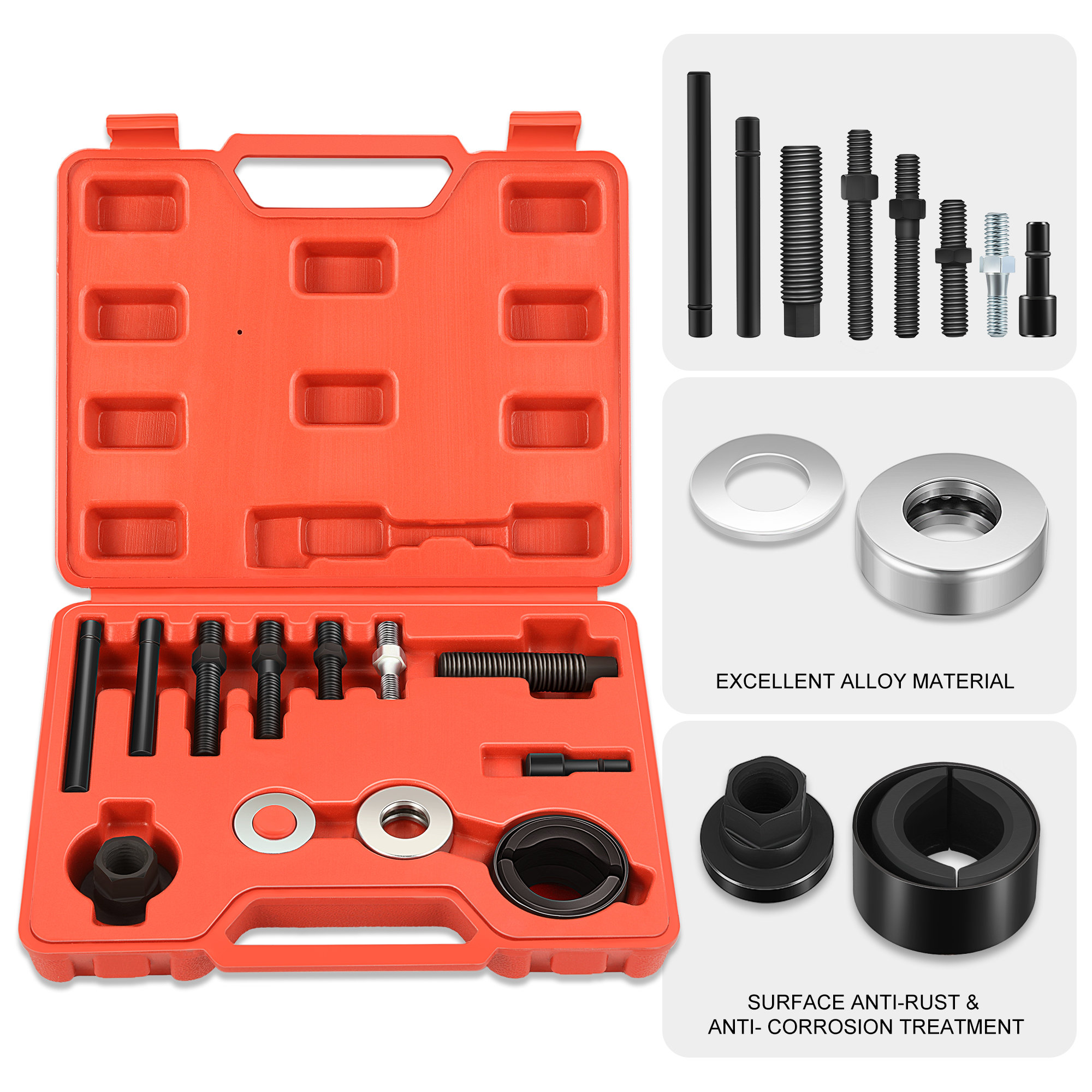 WFX Utility™ 12Pcs Power Steering Pulley Puller Remover and Installer ...