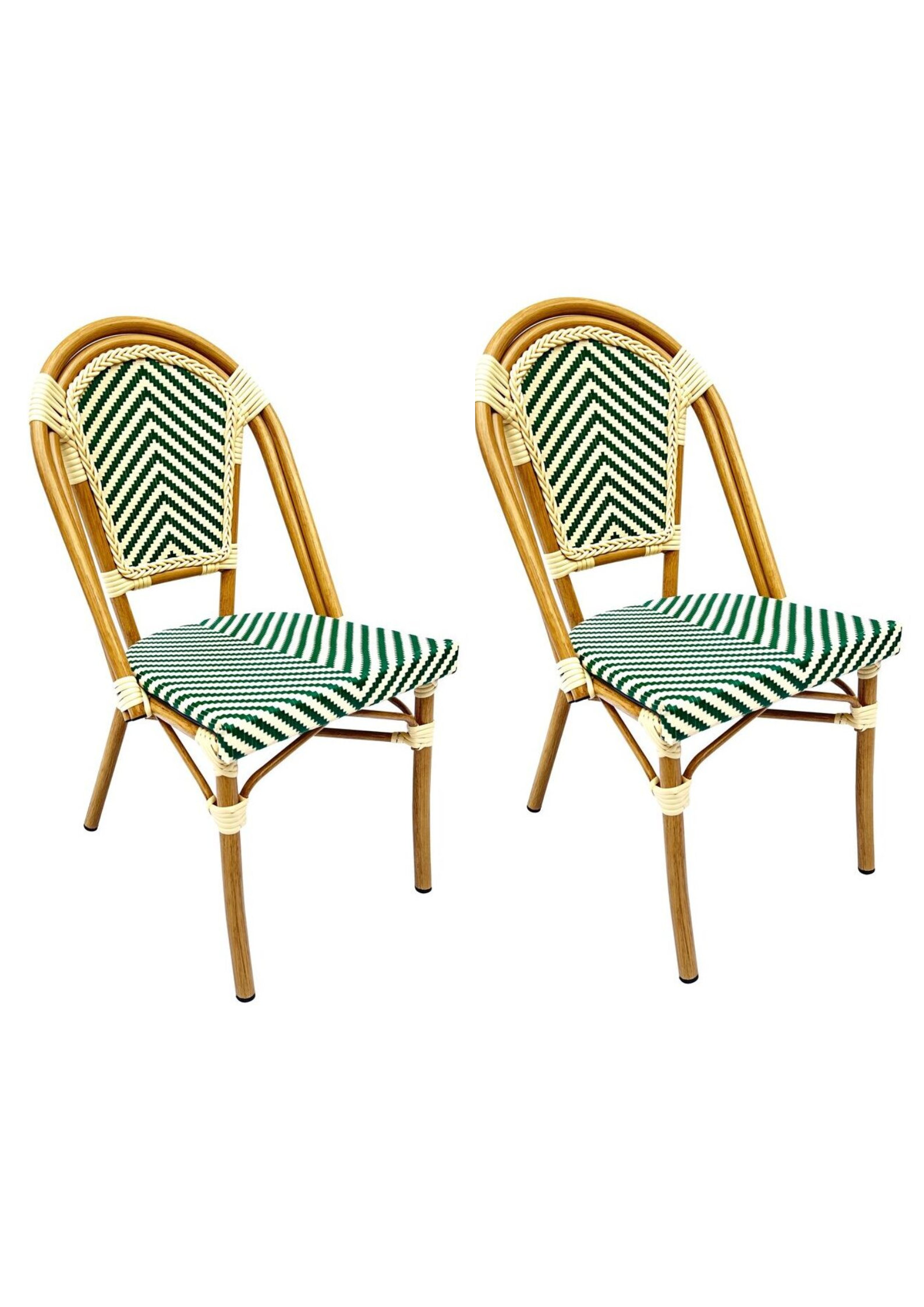 Chivari Armless, French Bistro Patio Dining Chair By Chivari, 2 Chair ...