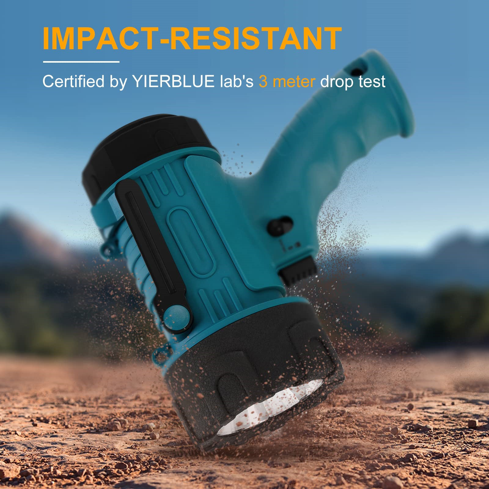 QUALITY FLOORING INC. Rechargeable Spotlight Flashlight With 1000,000 ...