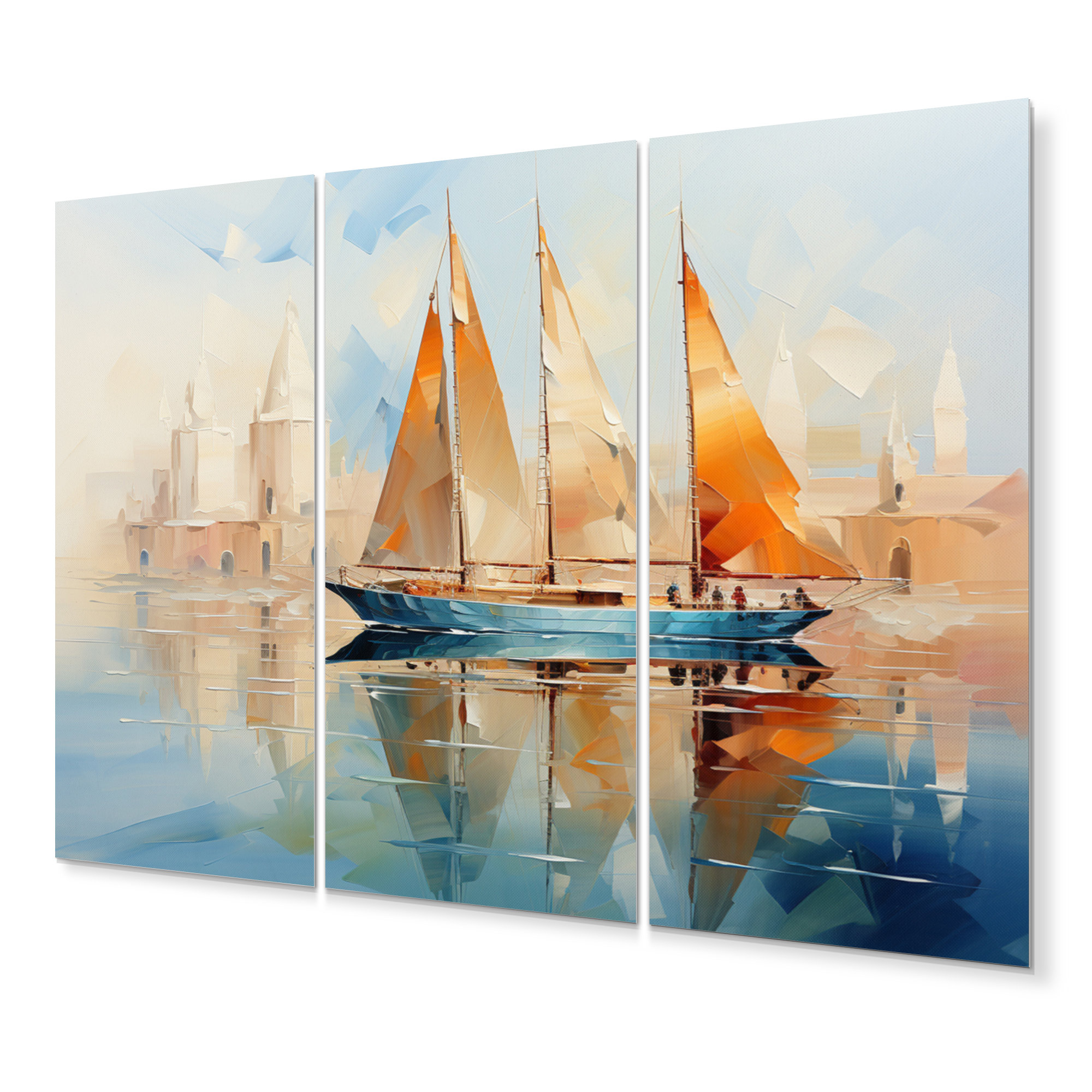 Design Art Boat Abstract Maritime Symphony III - Boat Metal Wall Decor ...