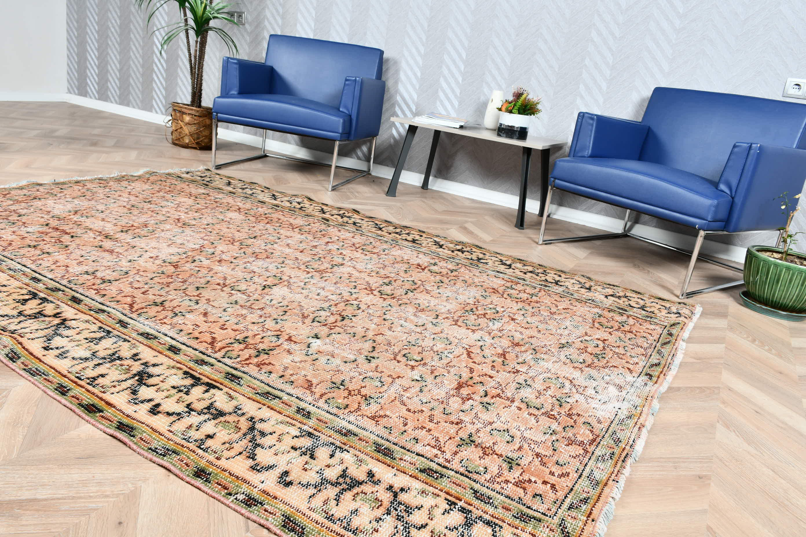Bungalow Rose Large Antique Turkish Carpet Transforms Your Living Room ...