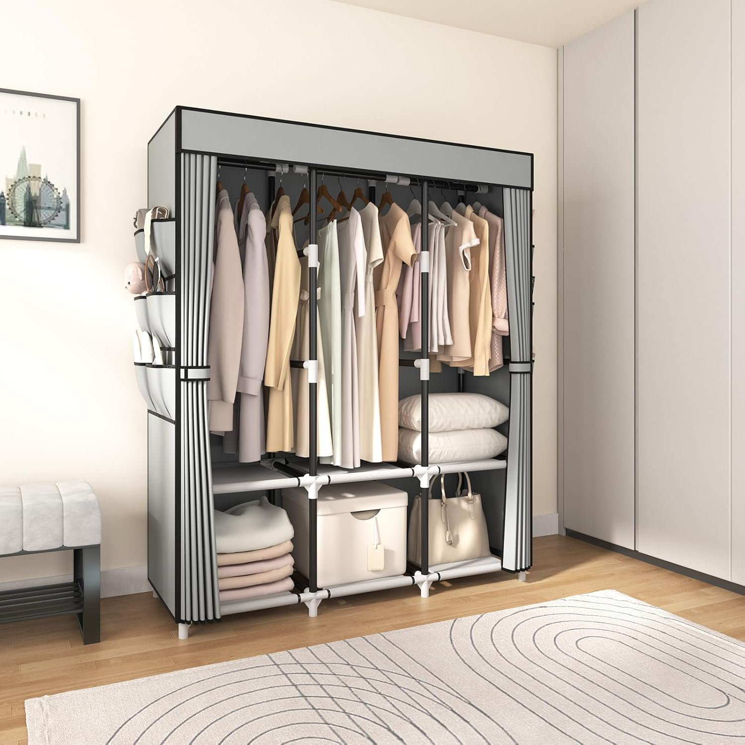 Ebern Designs Portable Closet, Wardrobe Closet For Hanging Clothes ...