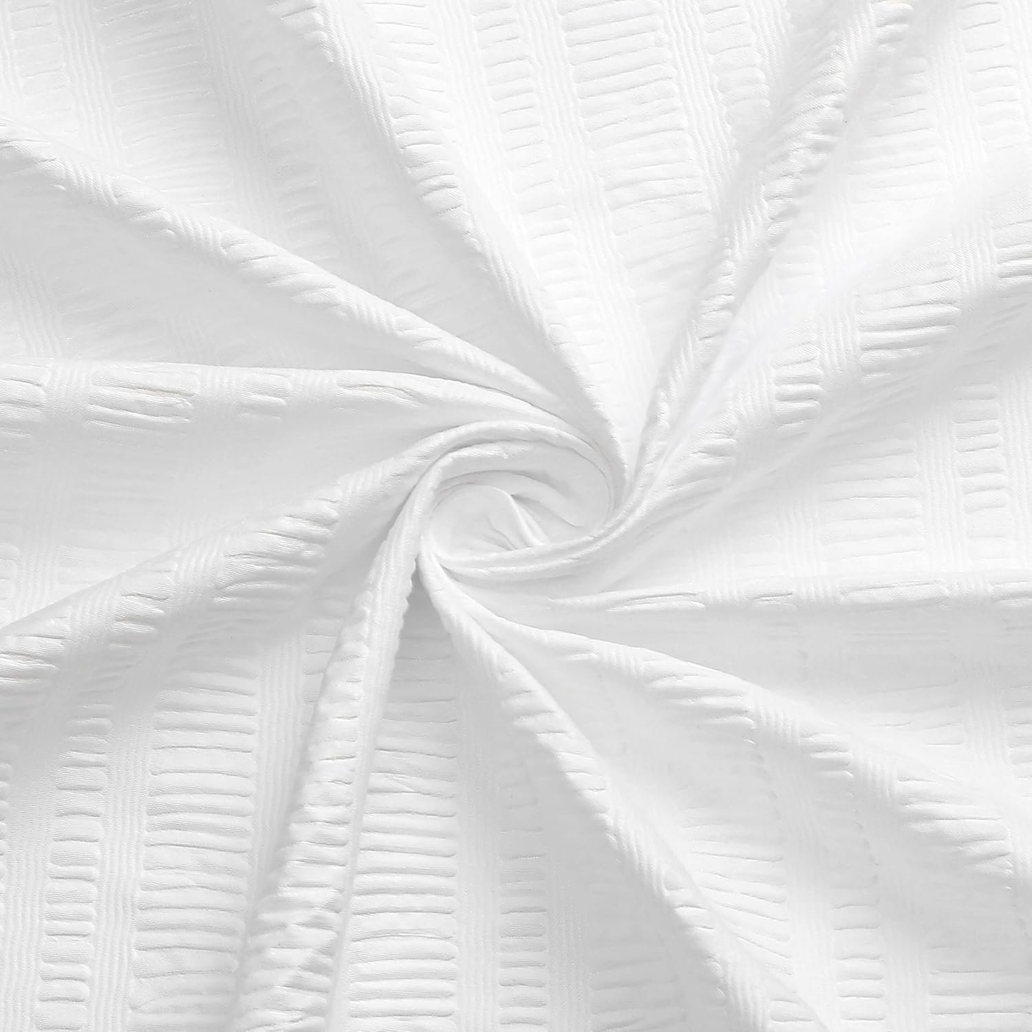 Latitude Run® Moga White Extra Long Shower Curtain 72 X 84, 3D Embossed ...