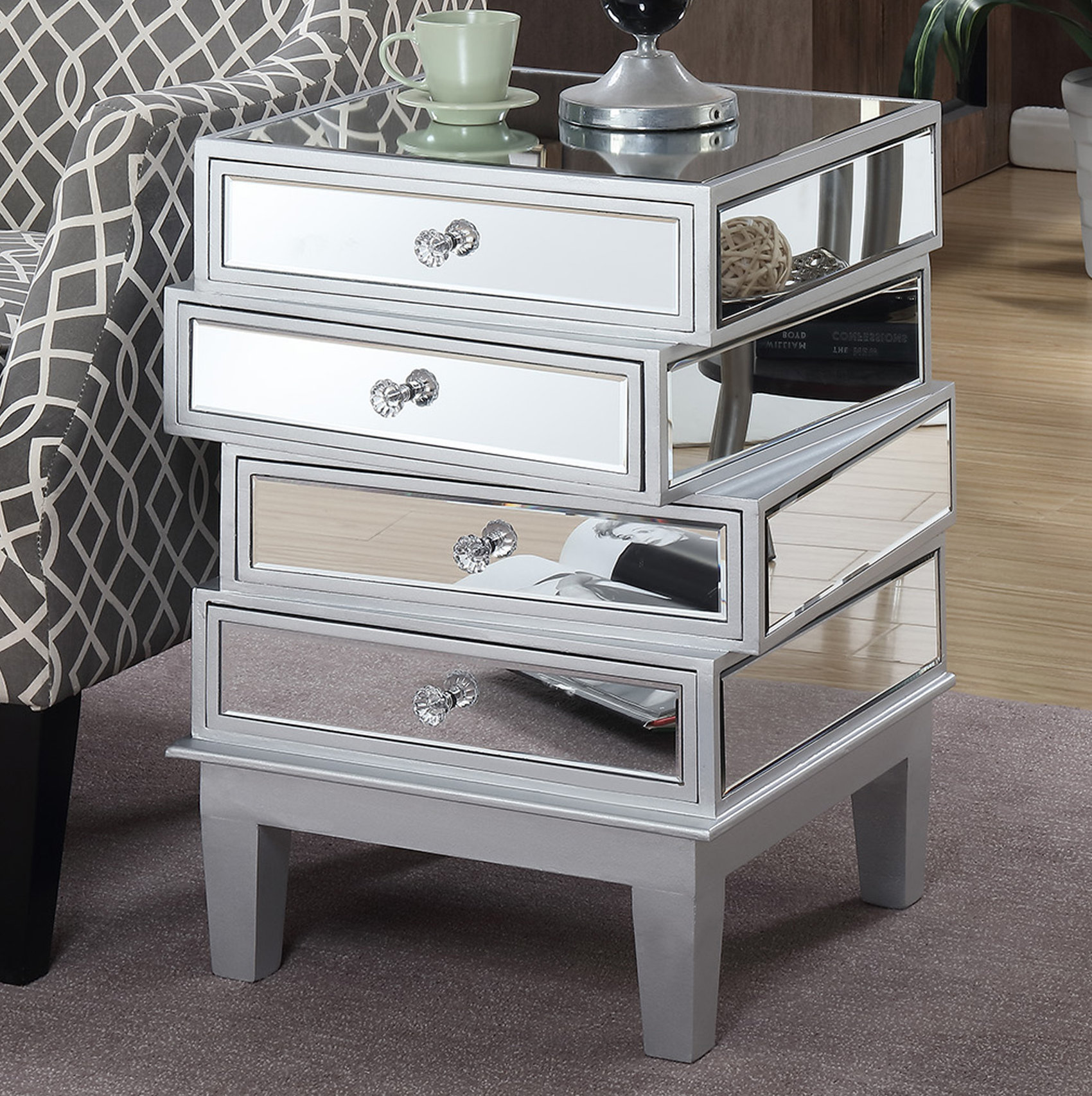 House of Hampton® Claybrooks 4 - Drawer End Table with Storage ...