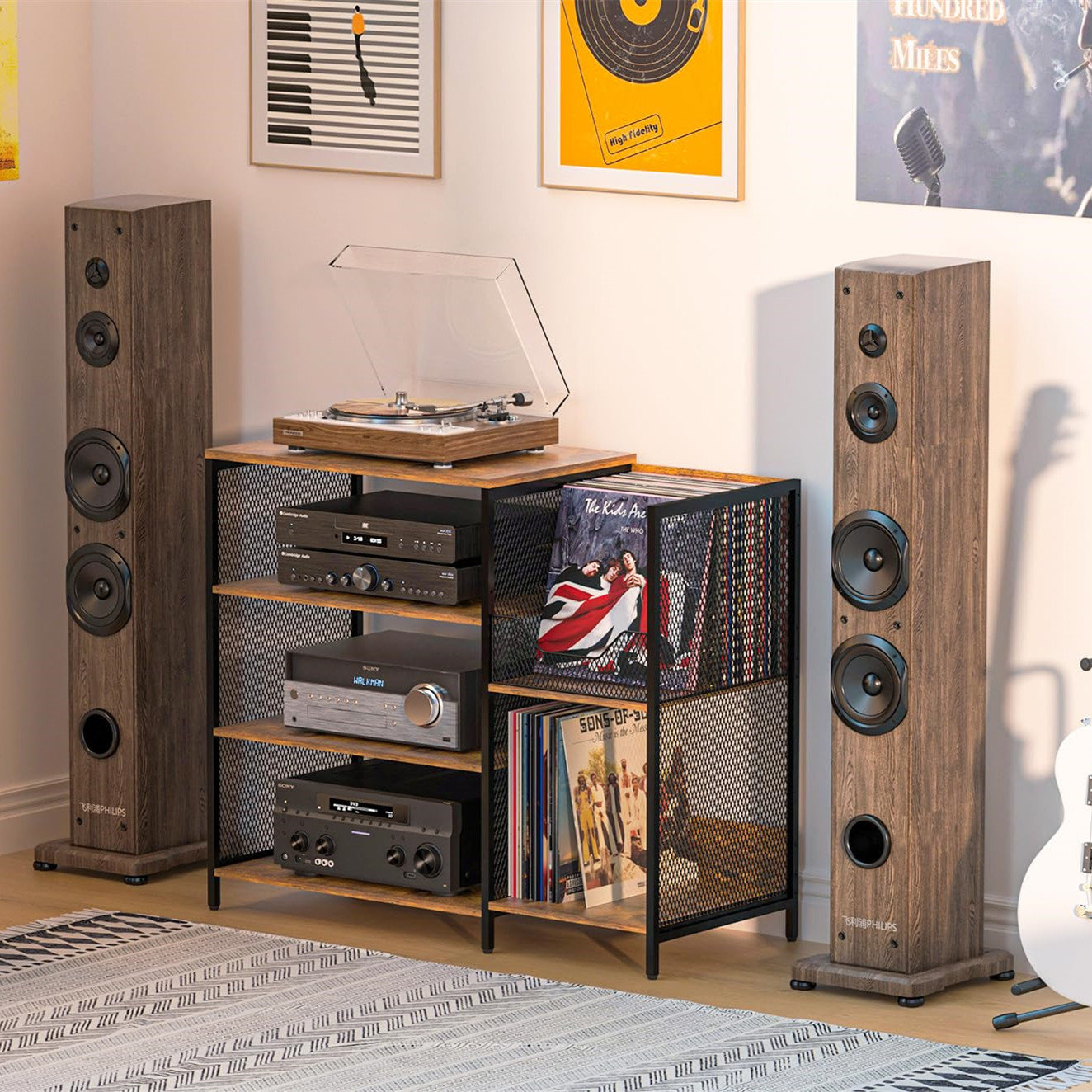 17 Stories 4 Tier Record Player Stand Table - Wayfair Canada