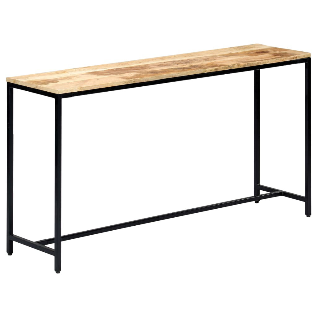 17 Stories Console Table Brown, Black Solid Rough Mango Wood, Powder ...