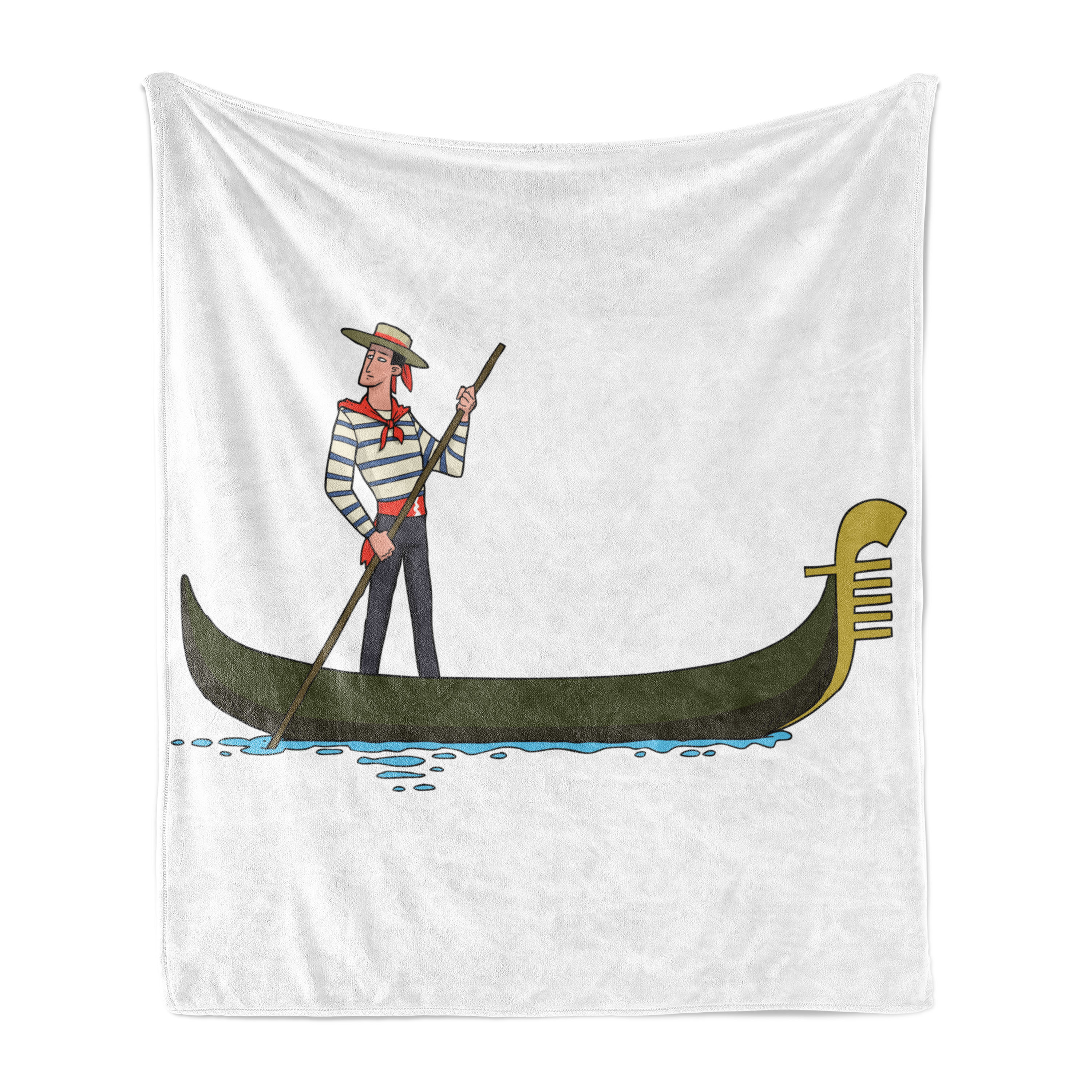 Ambesonne Italian Fleece Throw Blanket Gondola in Venice Love Brown ...
