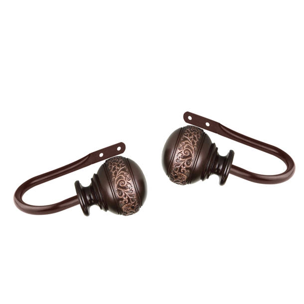 Fleur De Lis Living Solon Steel Rod And Resin Finial Adjustable Overall ...