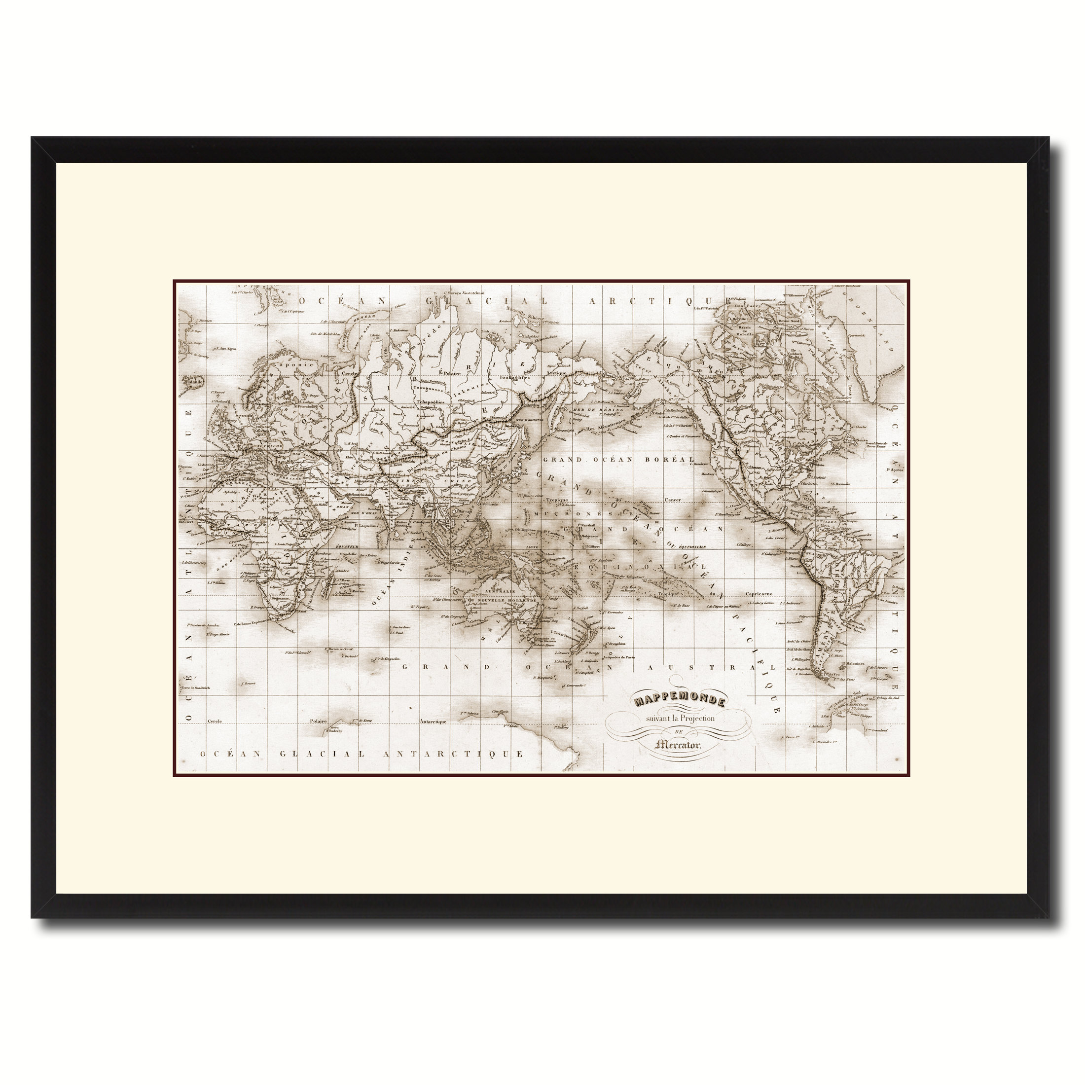 17 Stories World Vintage Sepia Map Canvas Print, 28x37 | Wayfair