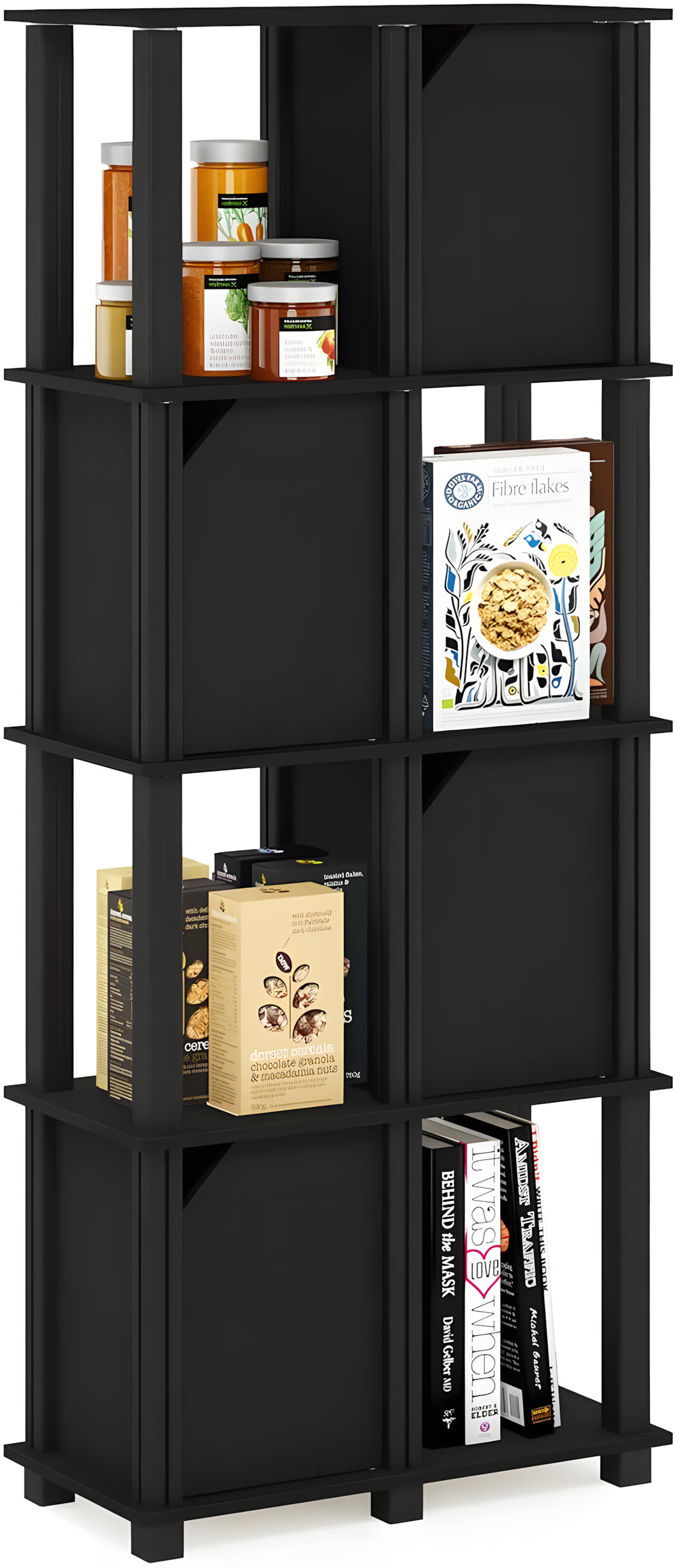 Latitude Run® 5-Tier Storage Shelf With Doors, Functional And Stylish ...