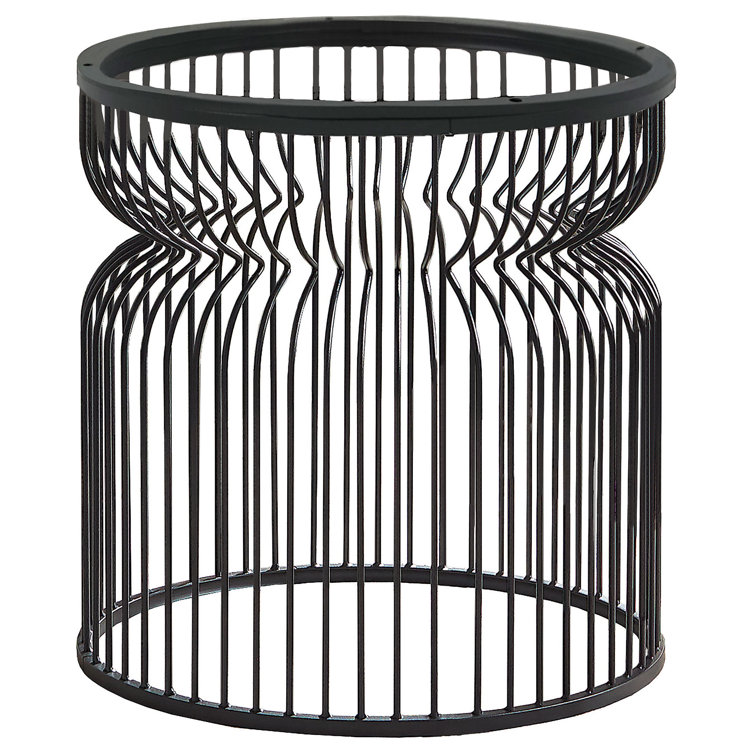 Ivy Bronx Granvia Round Metal Dining Table Base Gunmetal | Wayfair