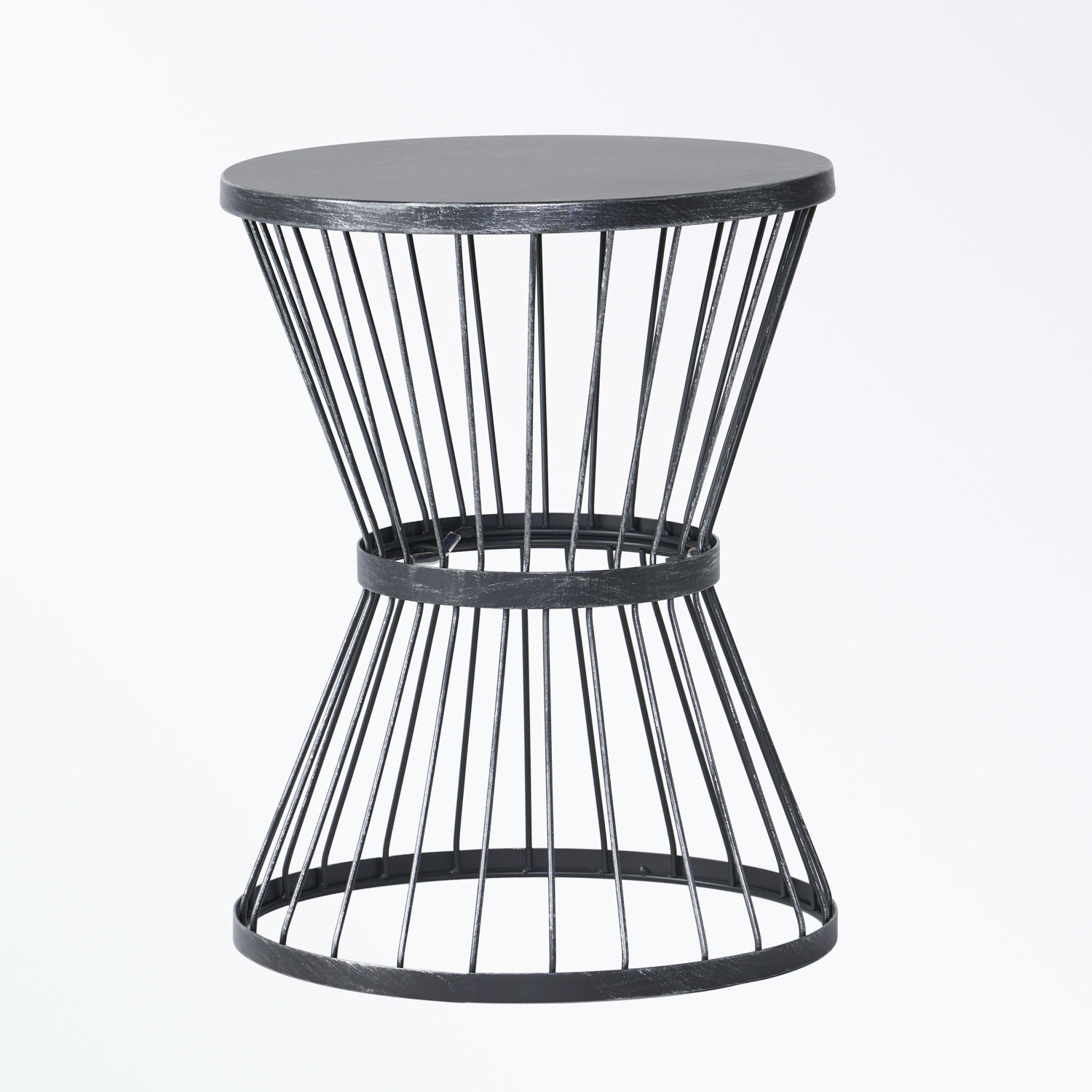 Wrought Studio™ Outdoor round shape metal frame Side Table | Wayfair