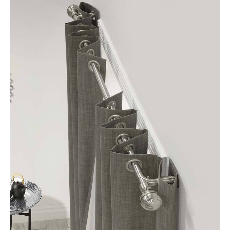 Plow & Hearth Thermaplus Blackout Adjustable Grommet Curtain Rods ...