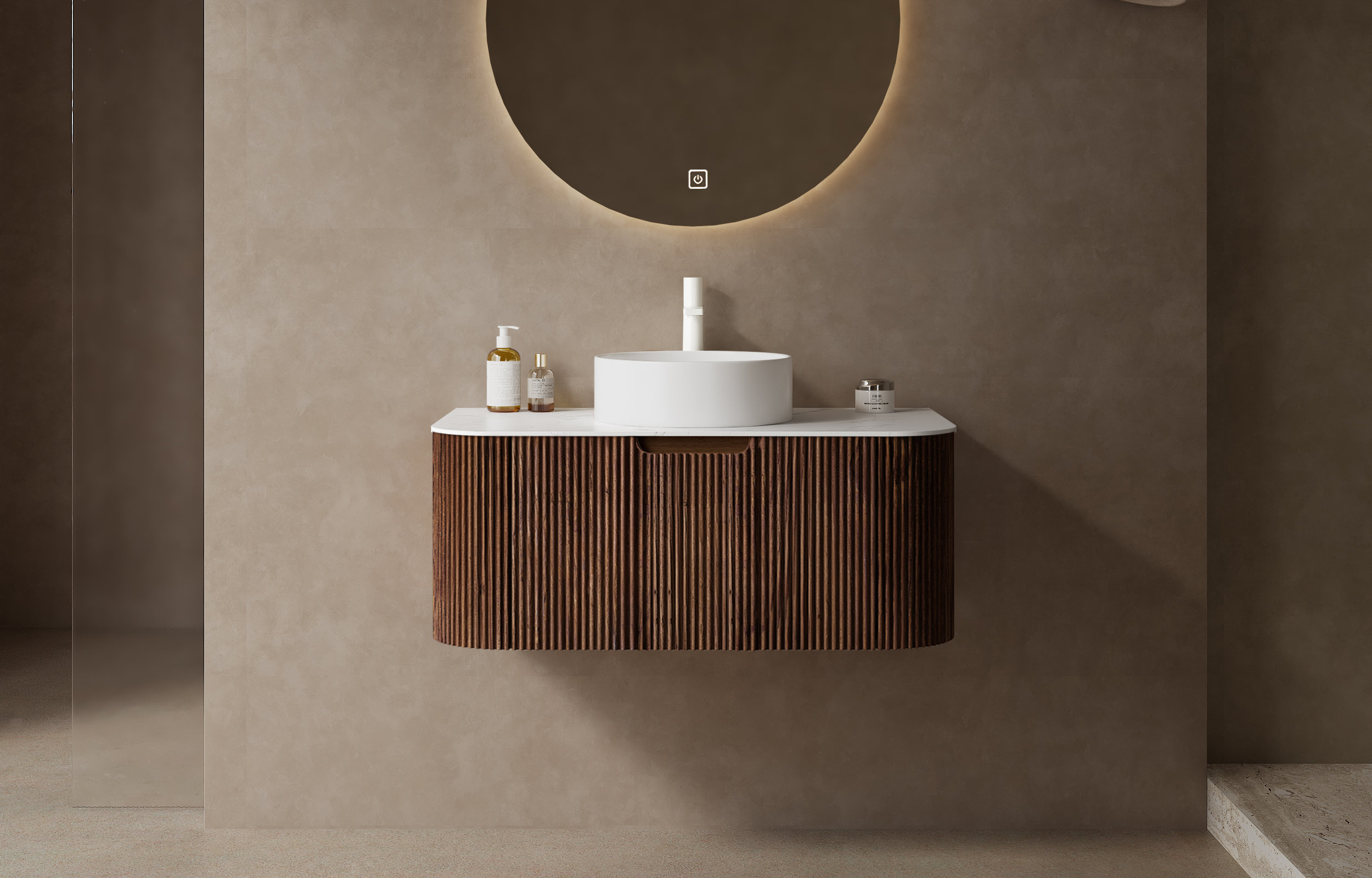 Latitude Run® 36" American Traditional Natural Walnut Wood Texture ...