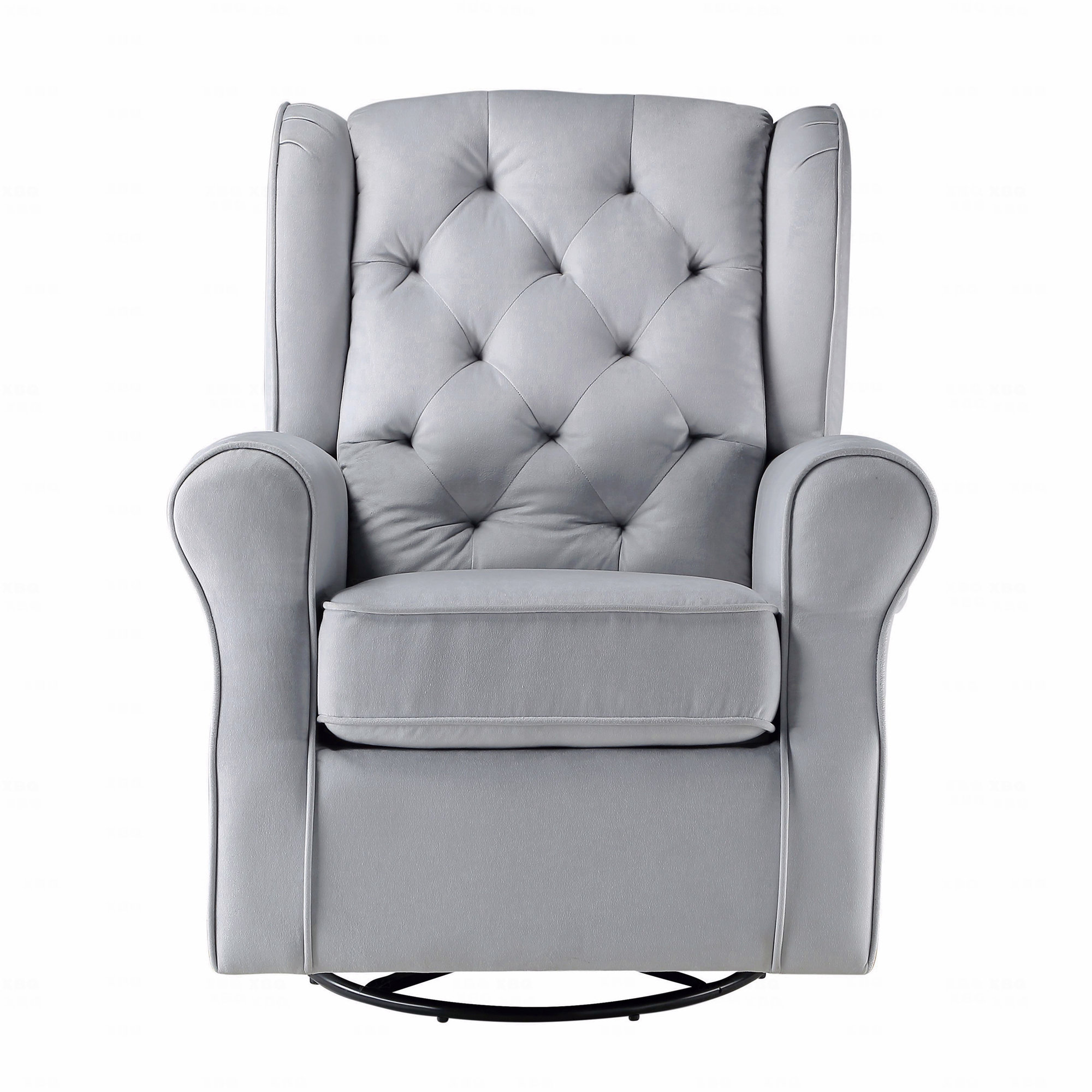 Wildon Home® Grey Swivel Function Chair With Glider | Wayfair