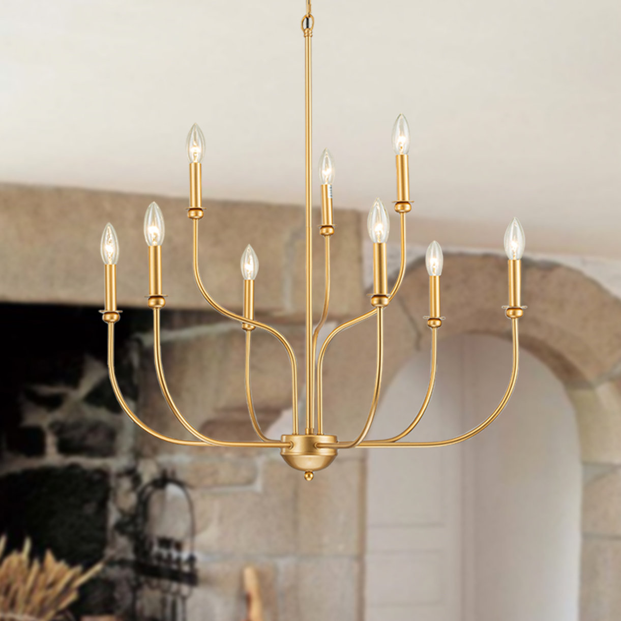 Laurel Foundry Modern Farmhouse® Trudeau 2-Tier Candle Style Farmhouse ...