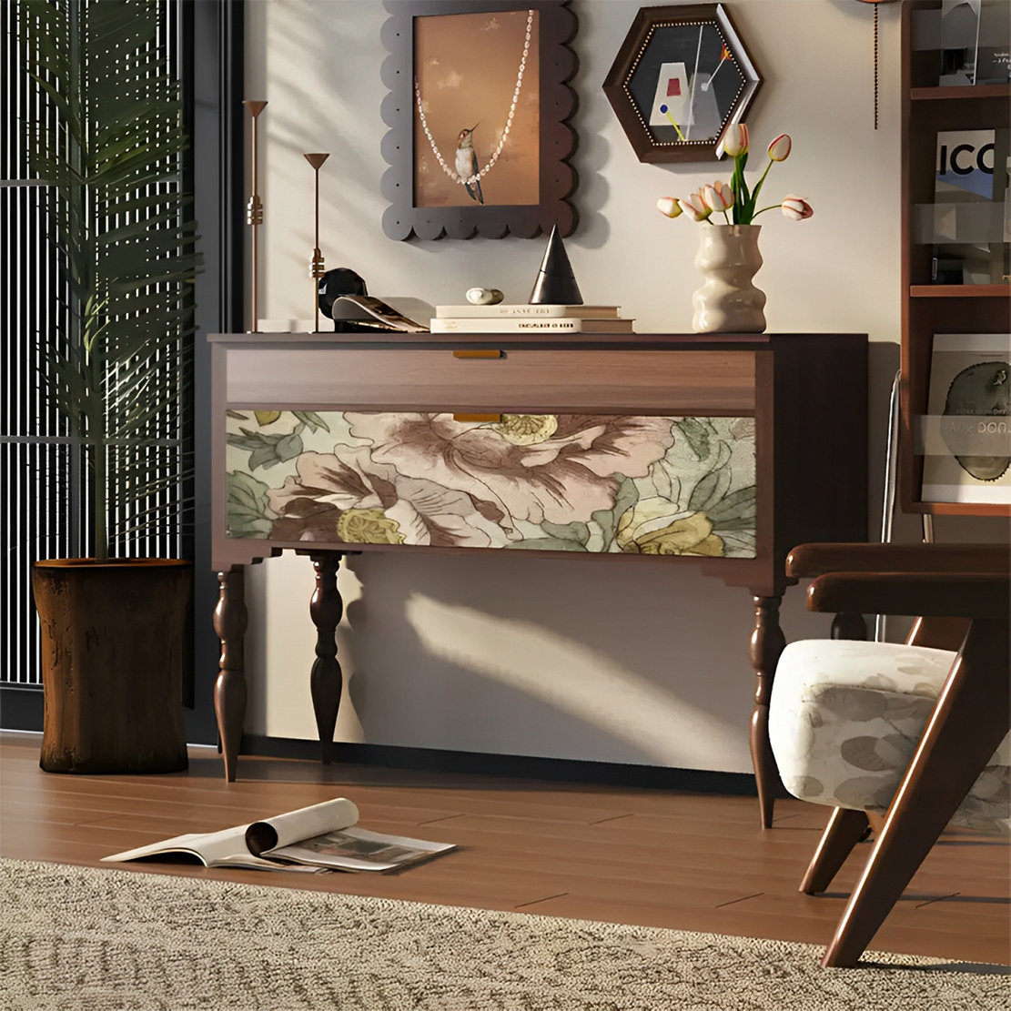 DURBIL Retro Classical Art Console Table with Drawers | Wayfair