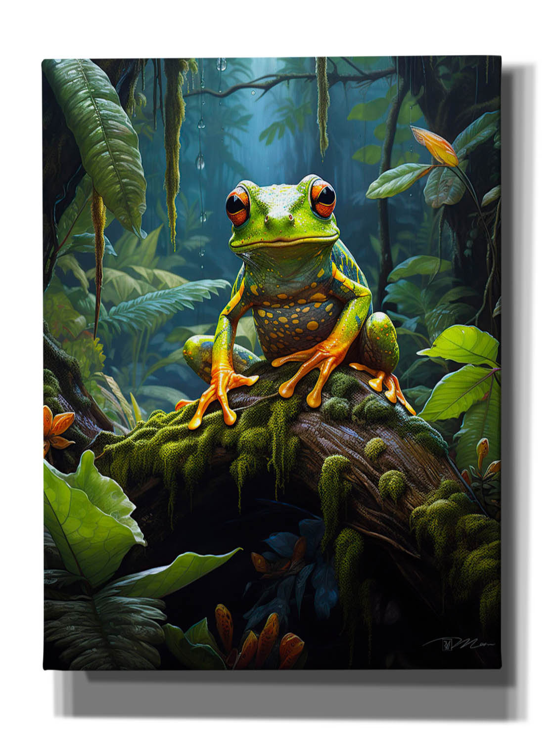 Epic Graffiti 'Frog In The Forest' by Momart Canvas Wall Art | Wayfair