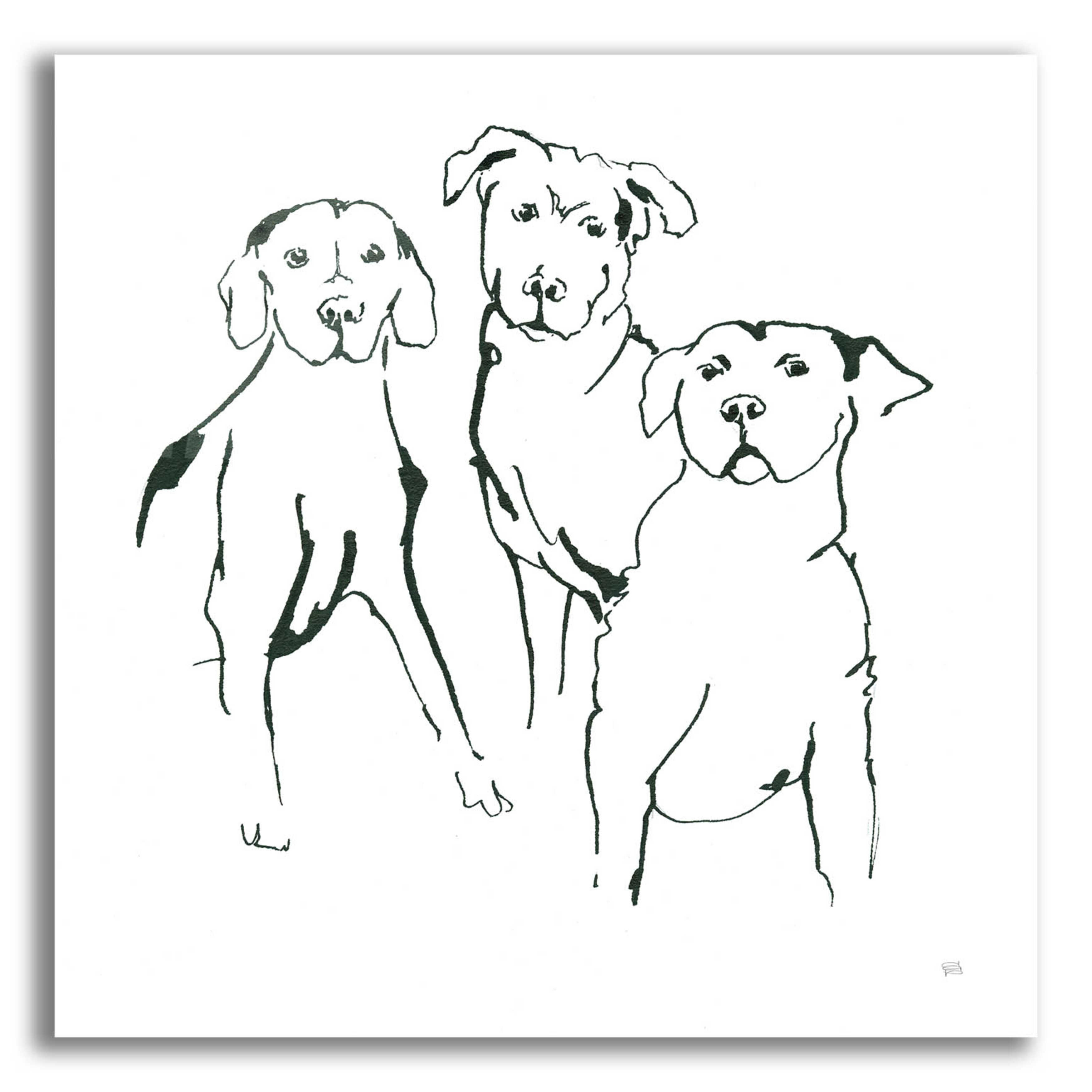 Red Barrel Studio Lovable Mutts II by Chris Paschke - Unframed Painting ...