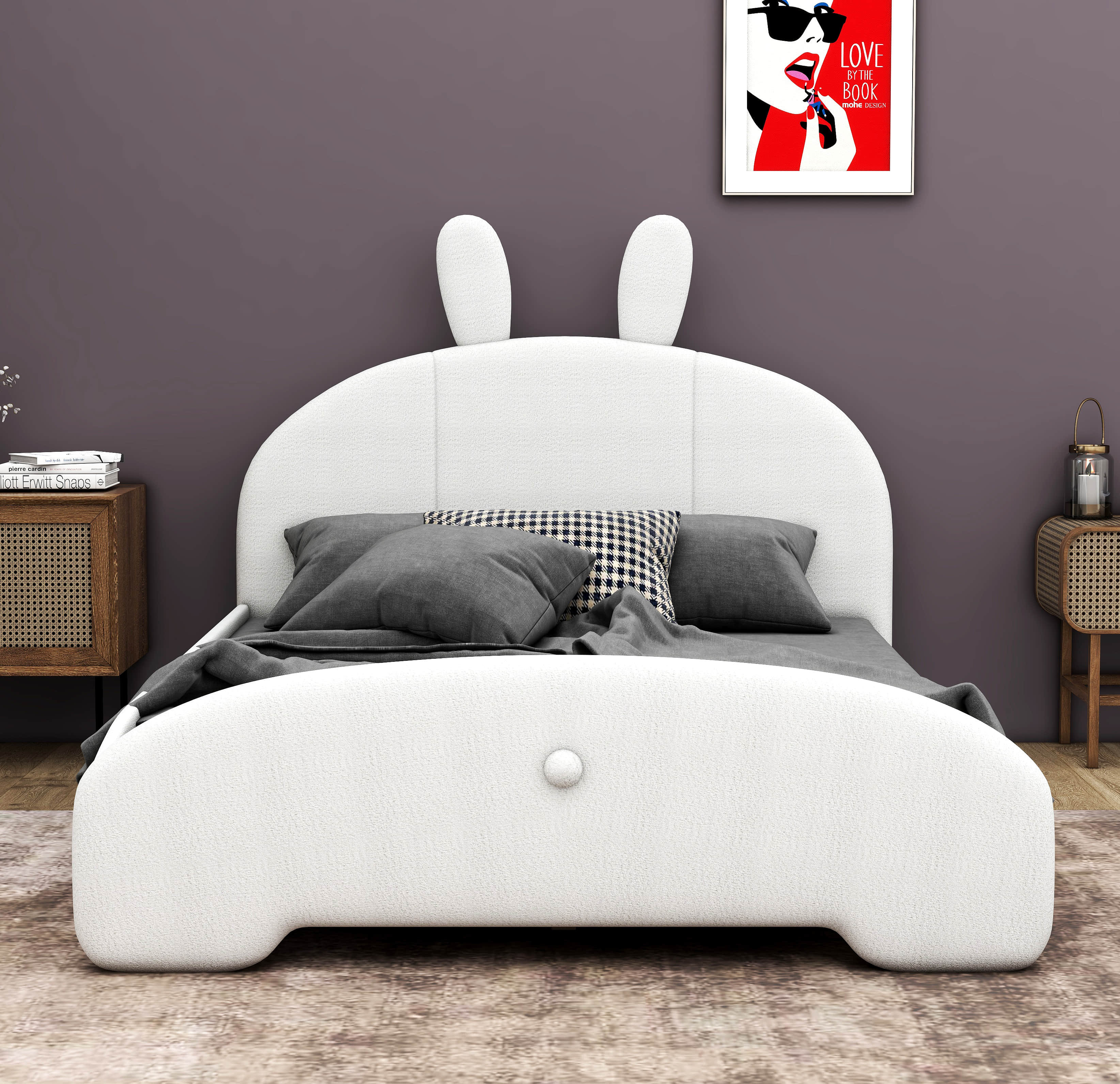 Trinx Intissar Full Size Rabbit Upholstered Platform Bed & Reviews ...