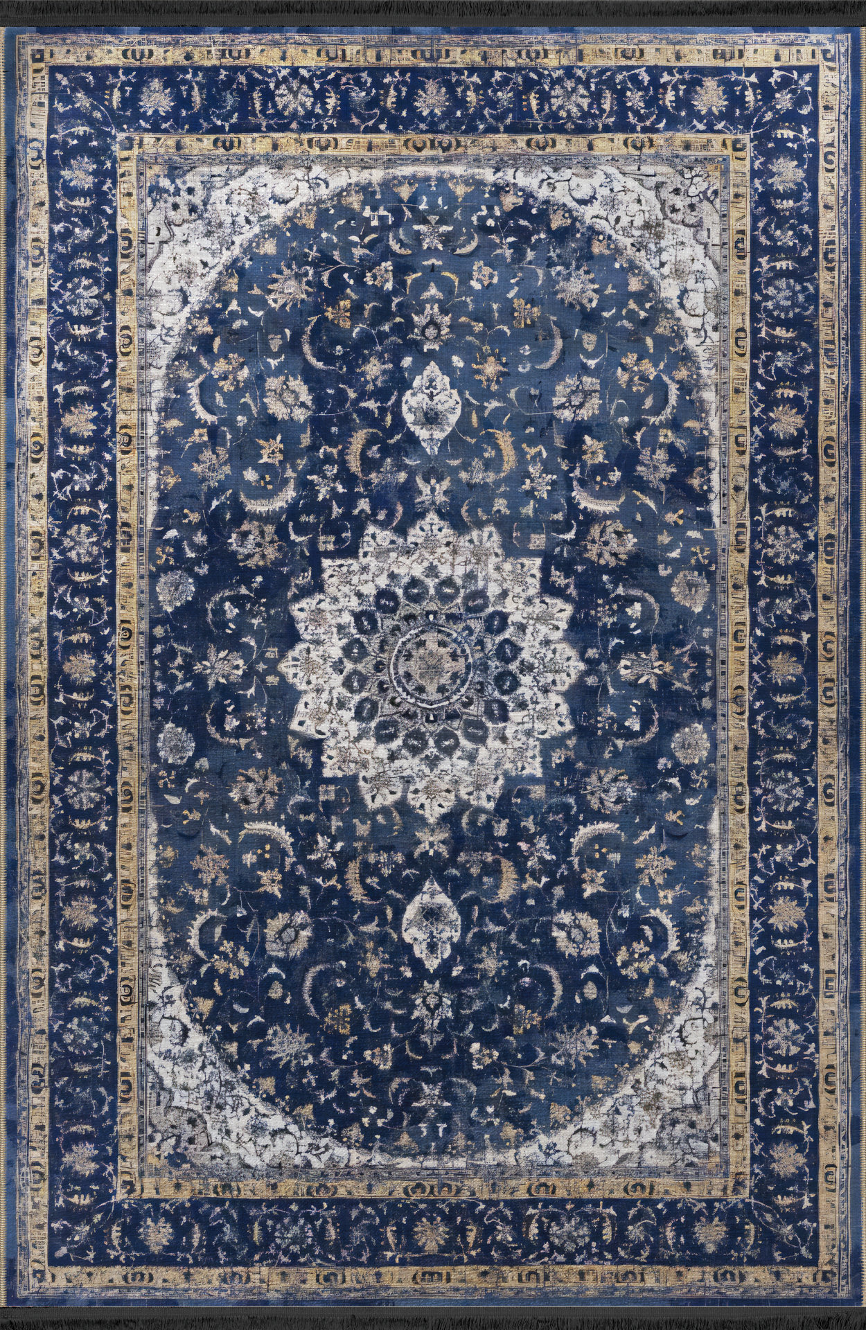 Bloomsbury Market Navy Blue Themed Traditional Motif Ethnic Patterned ...