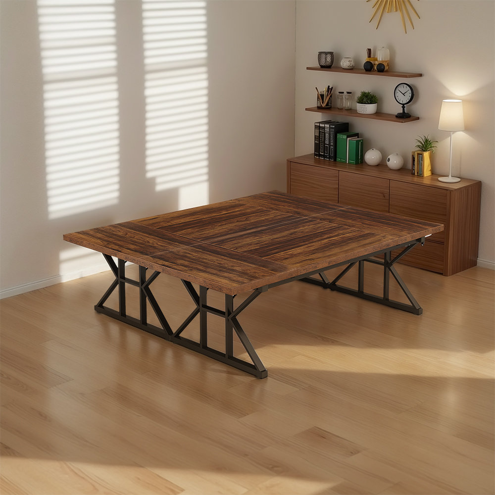 17 Stories Executive Writing Table with 6FT Conference Desk - Wayfair ...