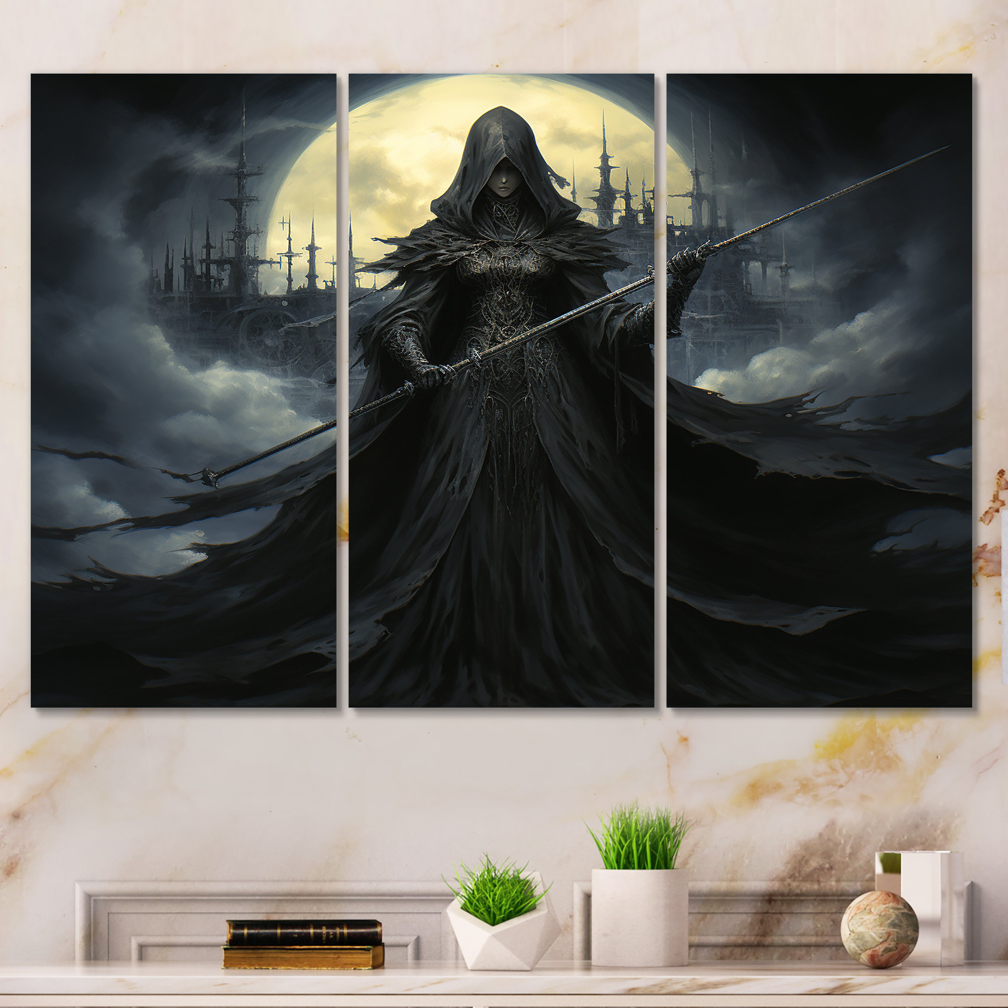 Alcott Hill® Enchanting Charcoal Witches I - Witches Wall Art | Wayfair
