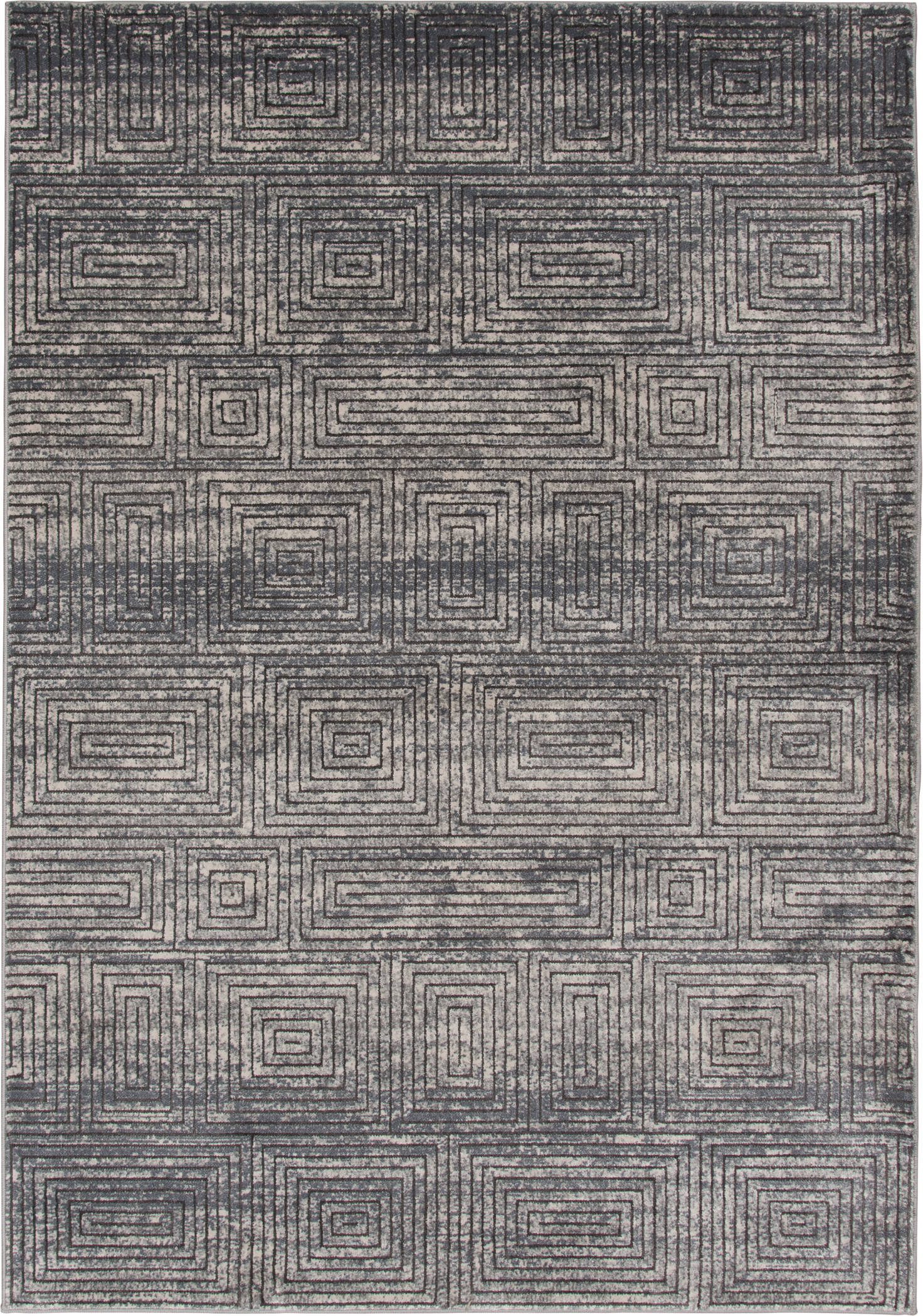 Ebern Designs German Tessa Grey 2 ft. 3 in. x 7 ft. 7 in. Geometric ...