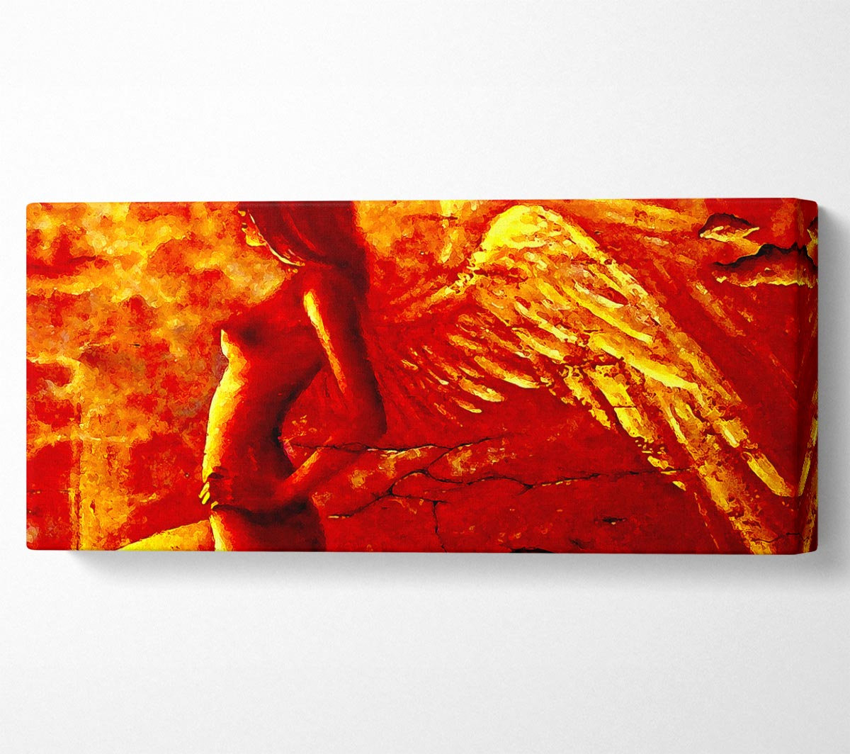 Happy Larry Orange angel Wings - Wrapped Canvas Art Prints | Wayfair.co.uk