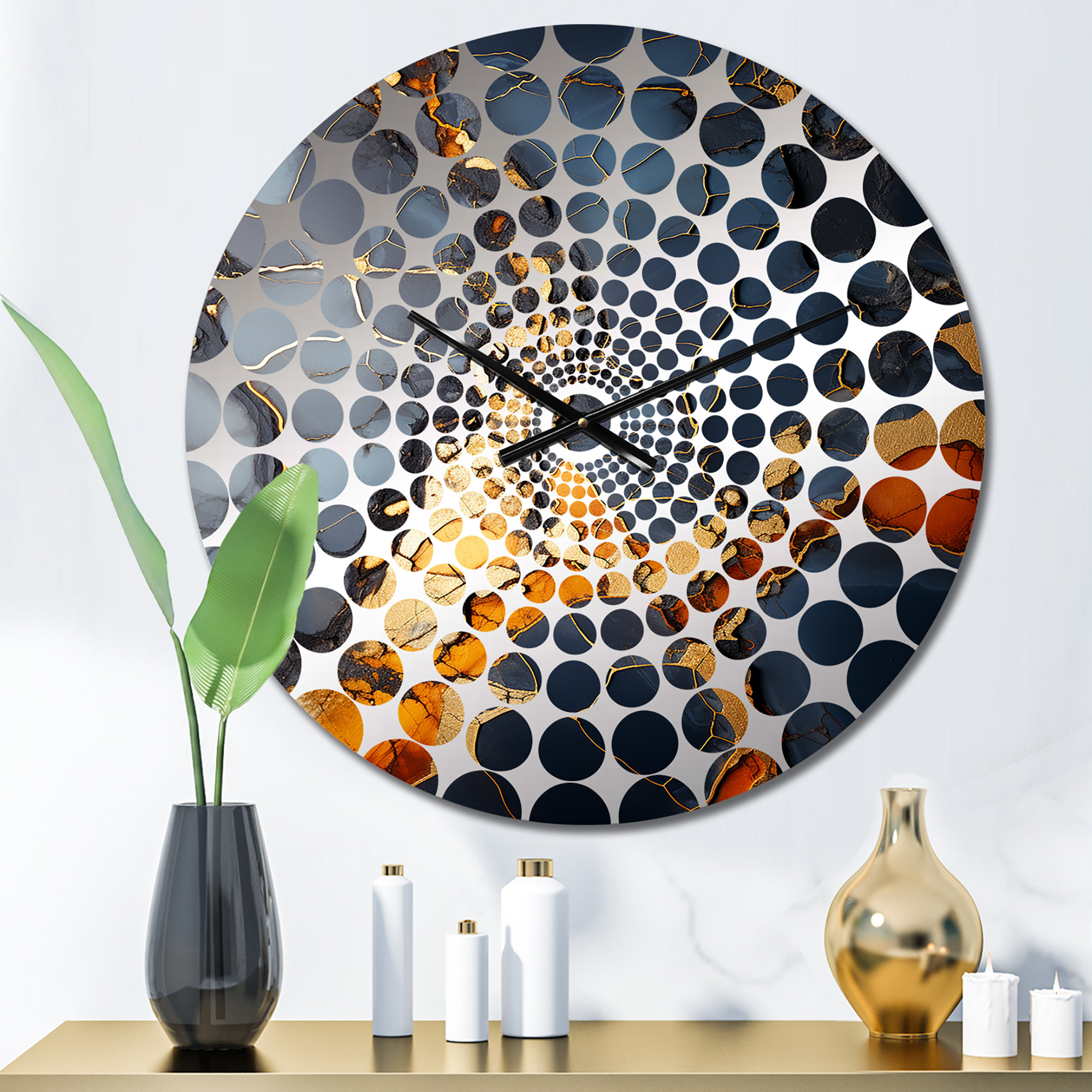 East Urban Home Mavretta - Abstract Wall Clock | Wayfair