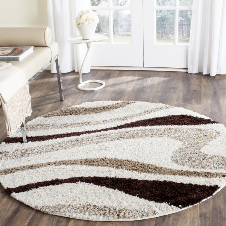 Ebern Designs Driffield Shag Performance Abstract Rug | Wayfair