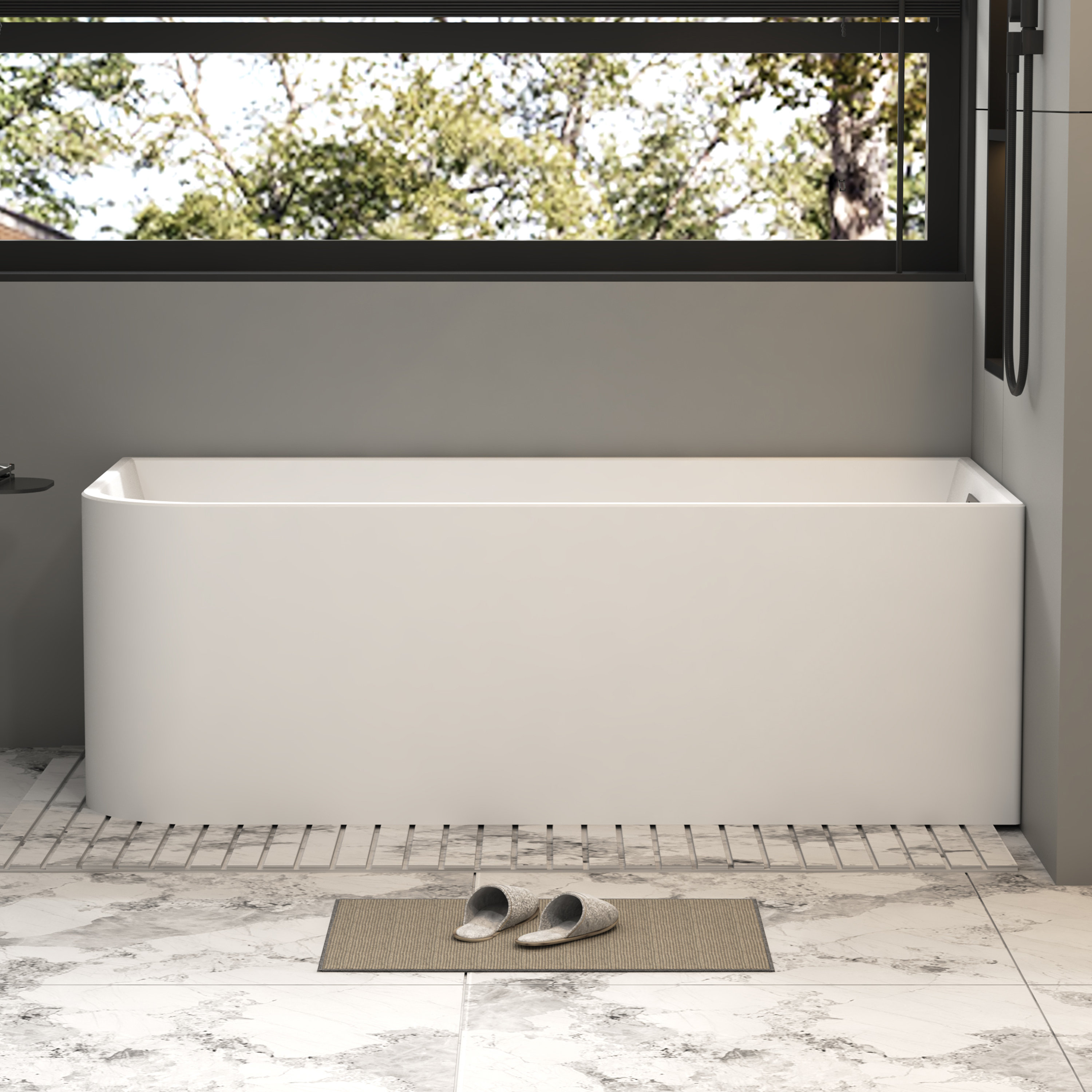 KDK HOME Right Drain Freestanding Tub Acrylic Bathroom Tub / Coner Tub ...