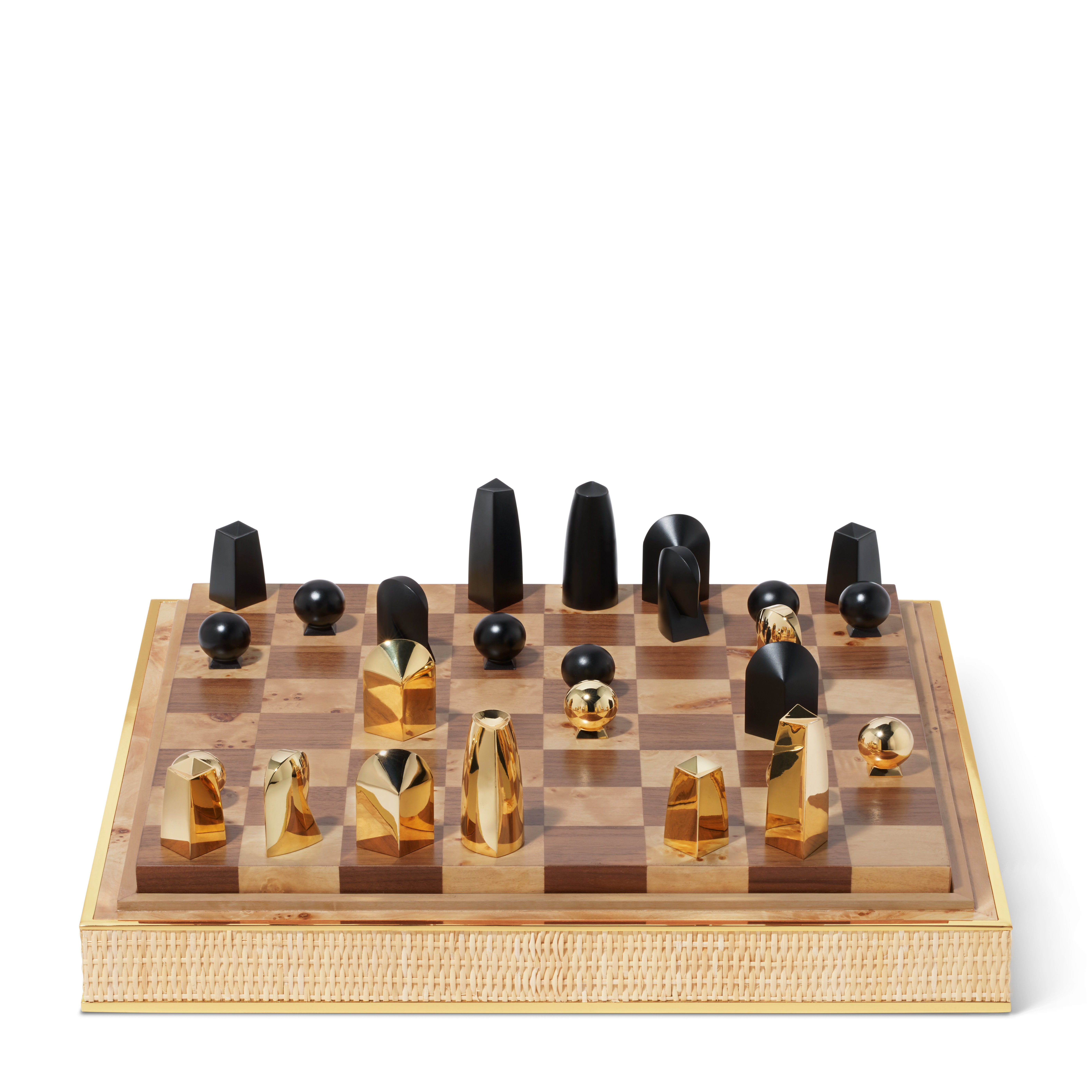 AERIN Colette Cane Chess Set | Perigold