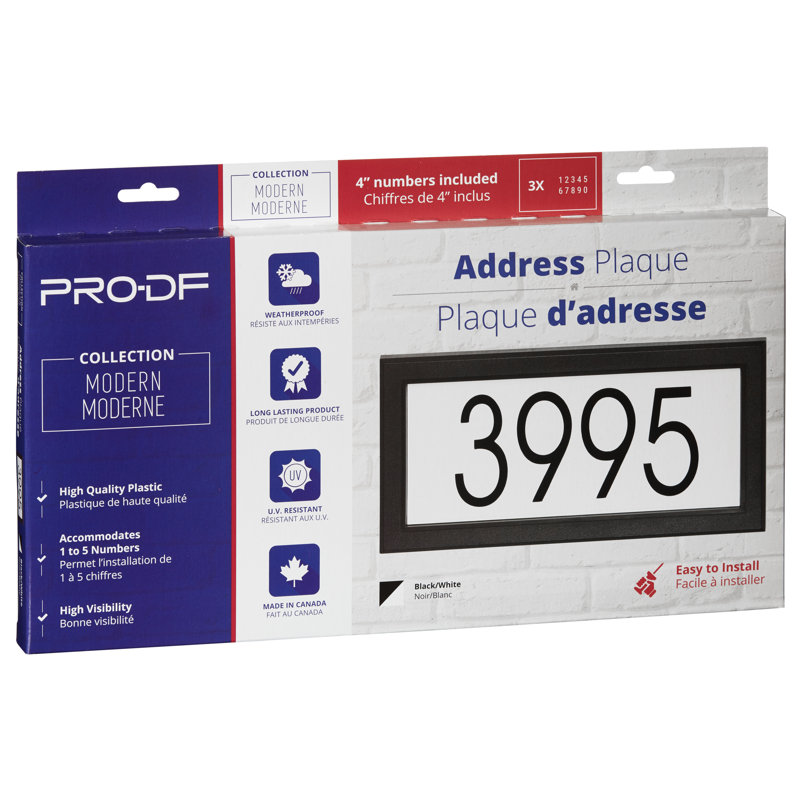 PRO-DF Rectangular 1-Line Wall Address Plaque & Reviews | Wayfair