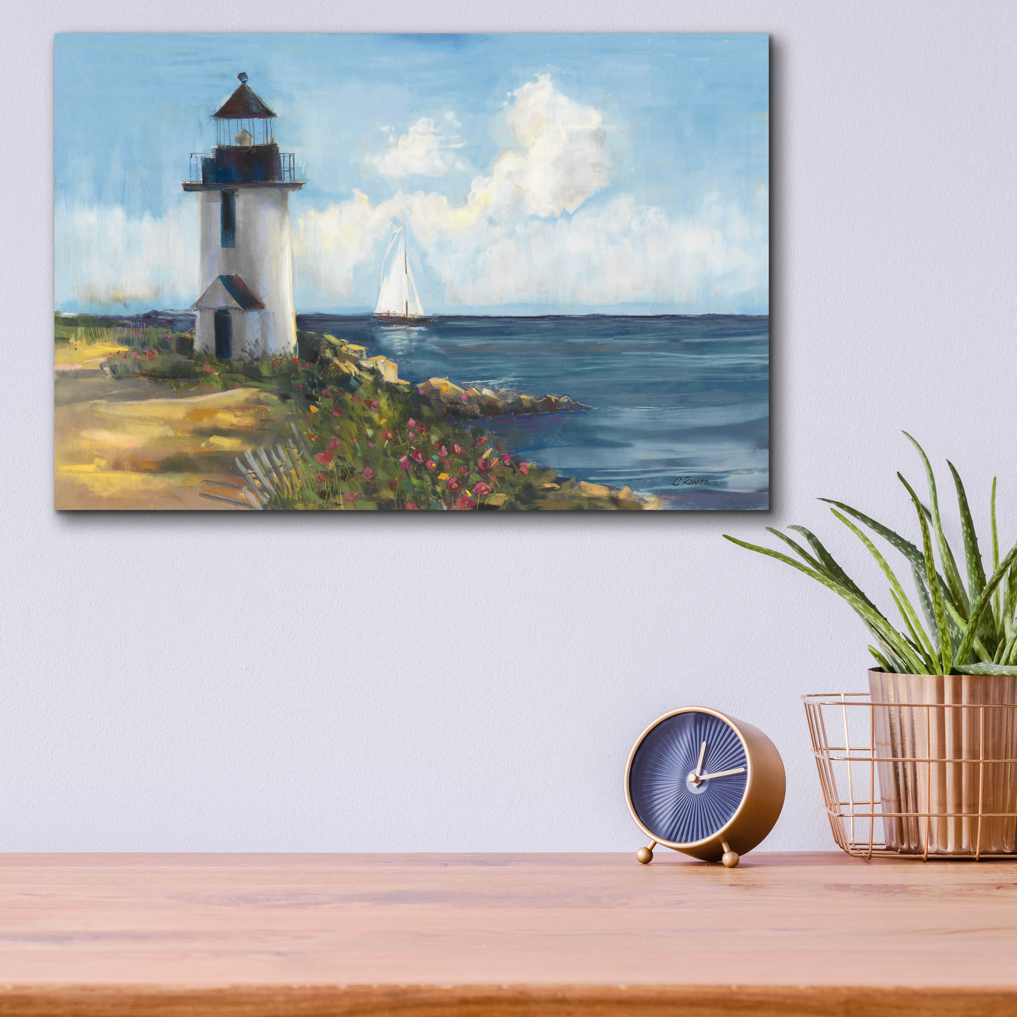 Breakwater Bay Sunday Morning Sail' by Carol Rowan, Acrylic | Wayfair