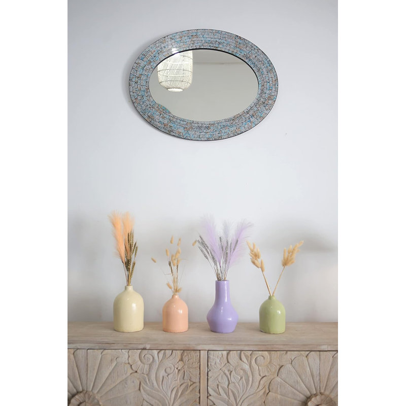 Bungalow Rose Zorigs Mirror Wall Art Décor – Handcrafted Decorative ...