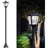 Winston Porter Tyndale Black 1 -Light 65" H Solar Powered Lamp Post ...